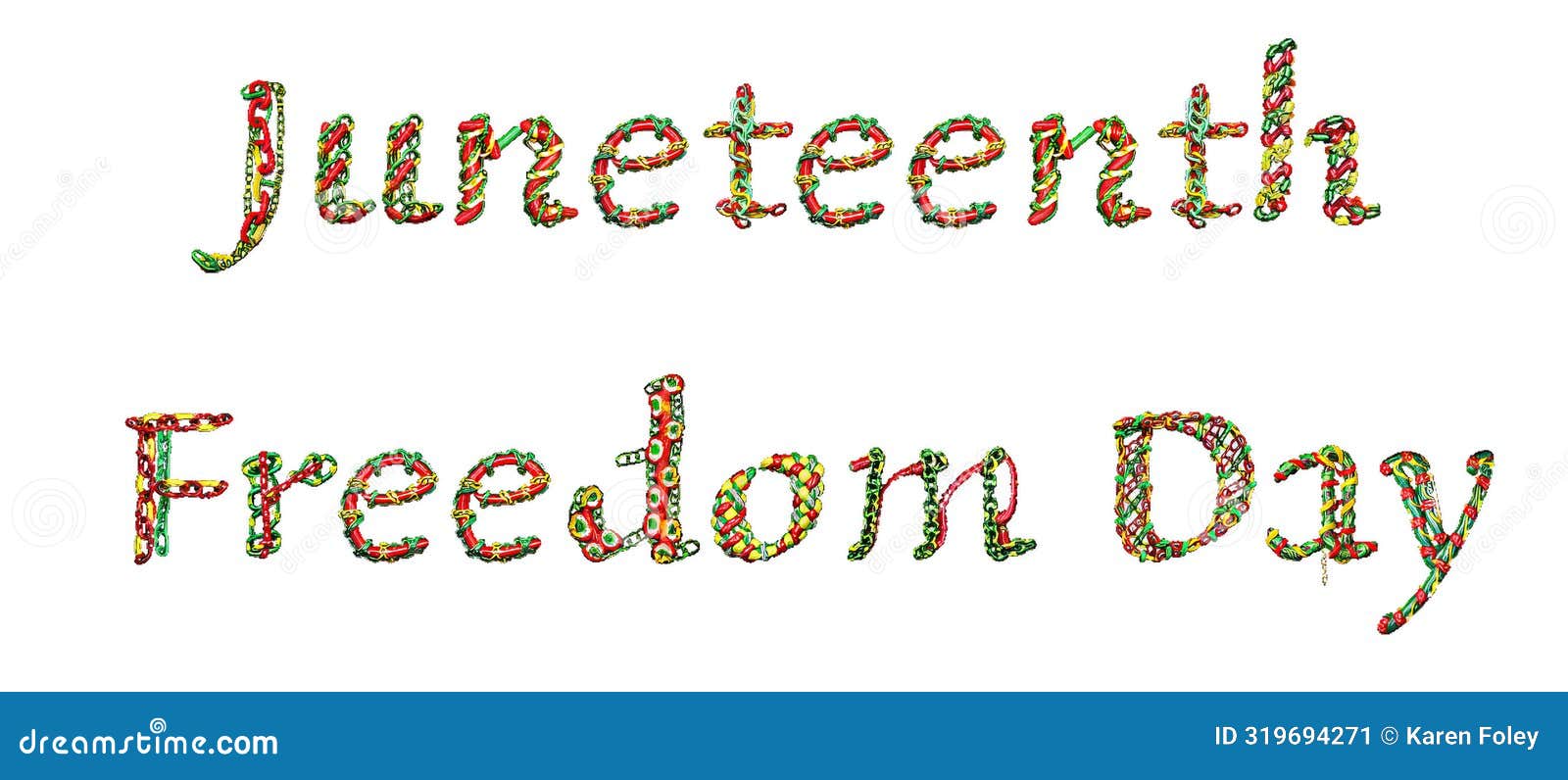 Juneteenth Holiday Text Graphics Stock Illustration - Illustration of ...