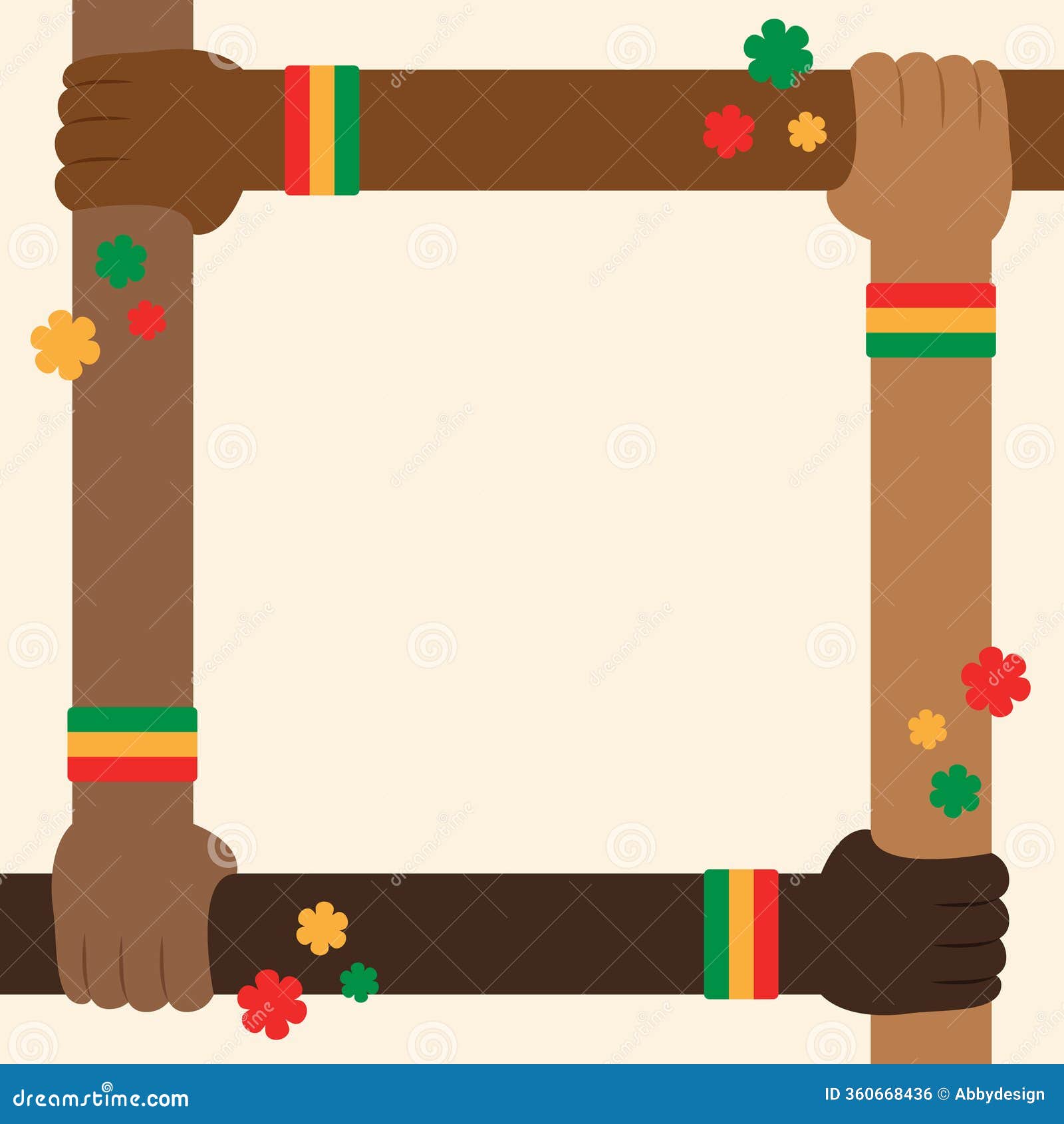 Juneteenth Poster Template Square Frame Background Stock Illustration ...