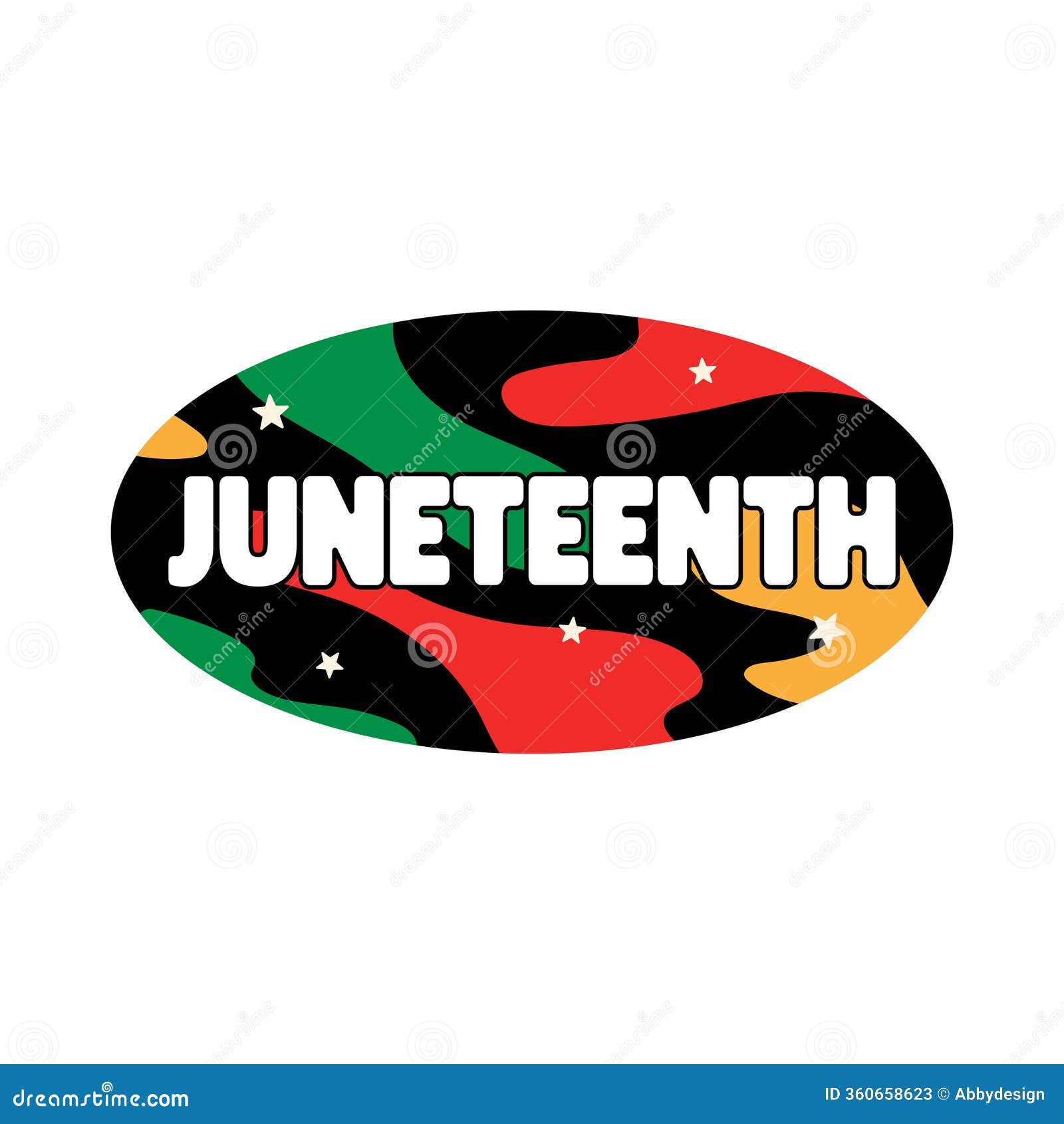 Juneteenth Typography Script Word White Background Stock Vector ...