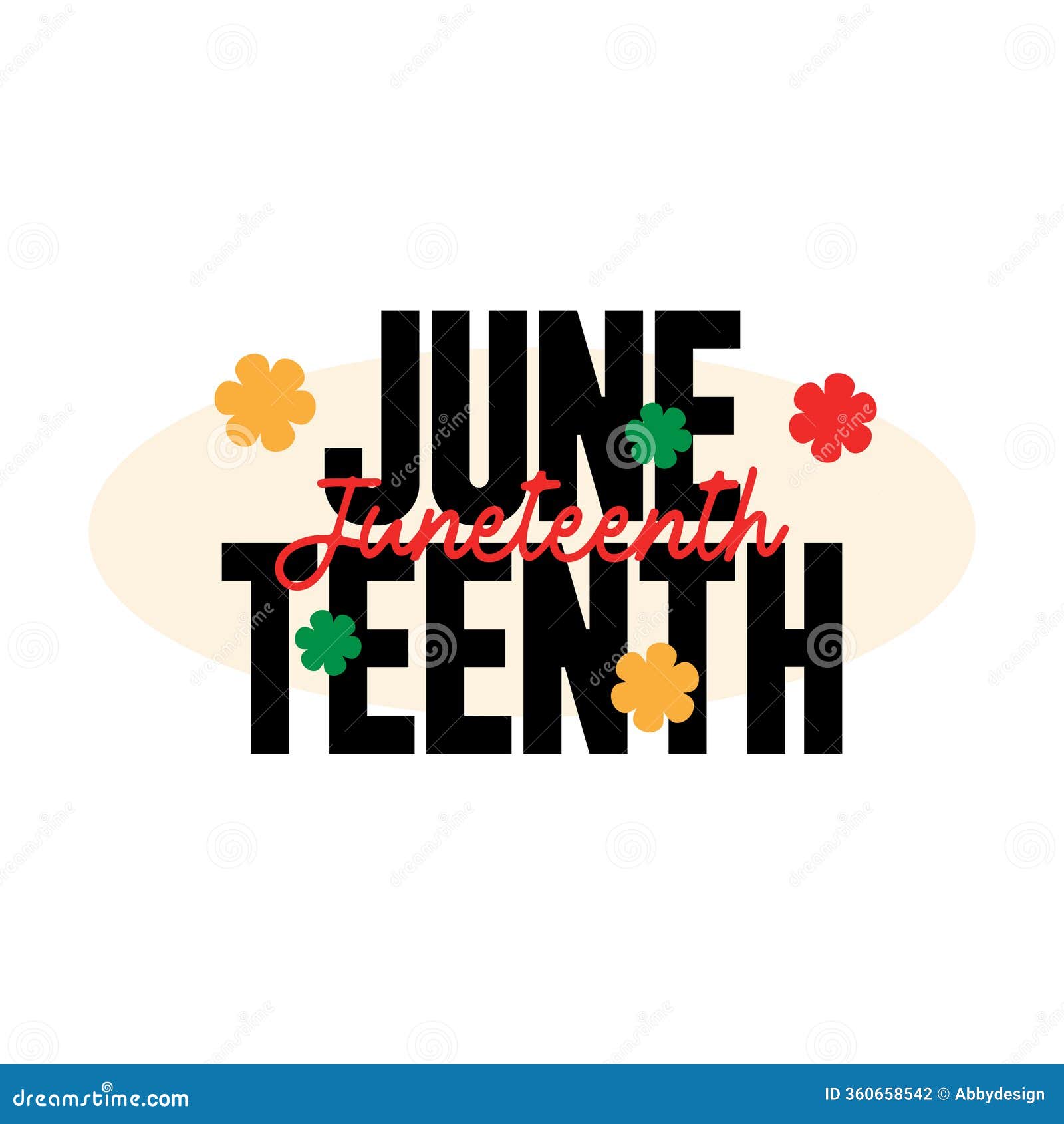 Juneteenth Typography Text Script White Background Stock Vector ...