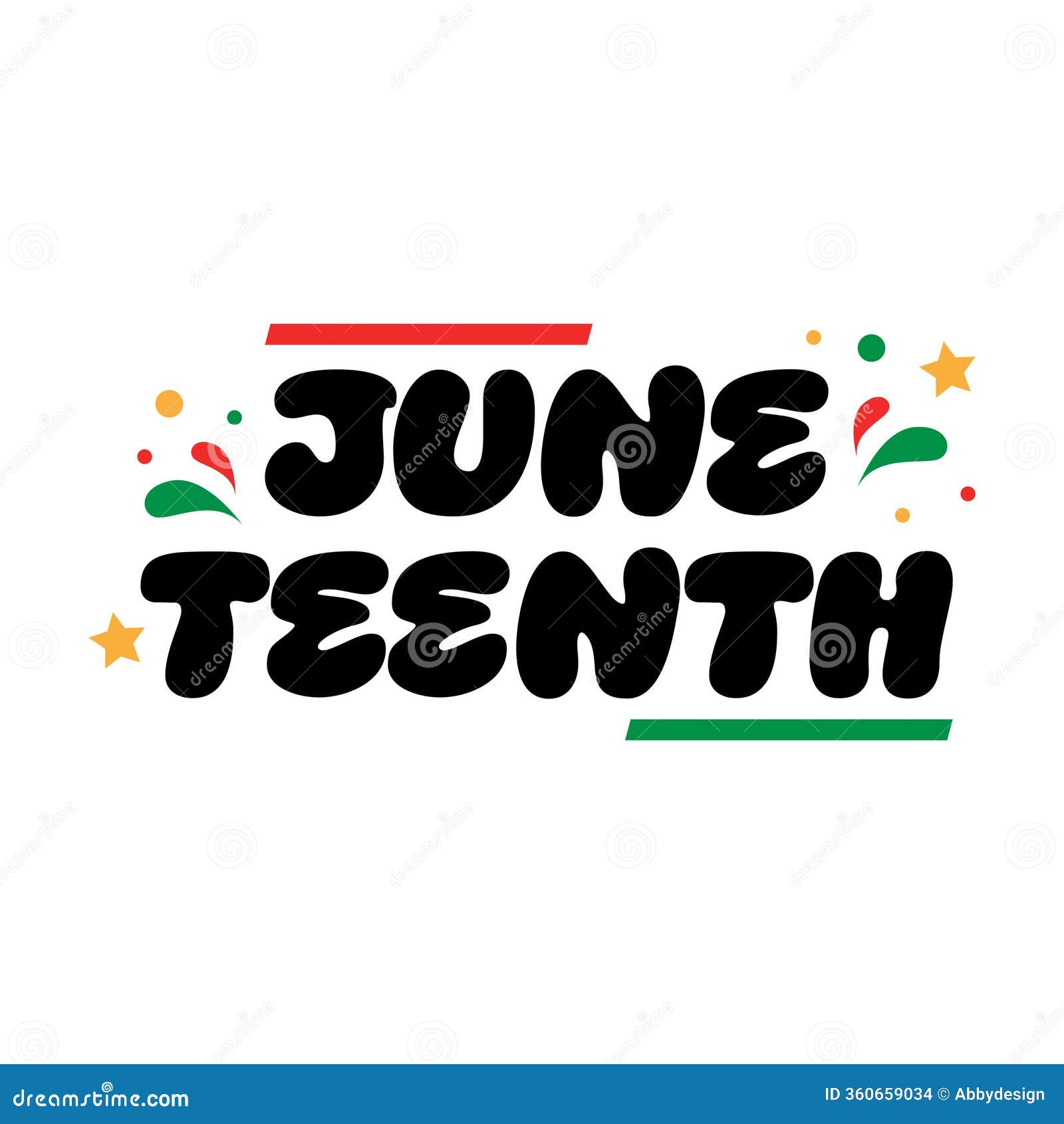 Juneteenth Typography Text Script White Background Stock Vector ...