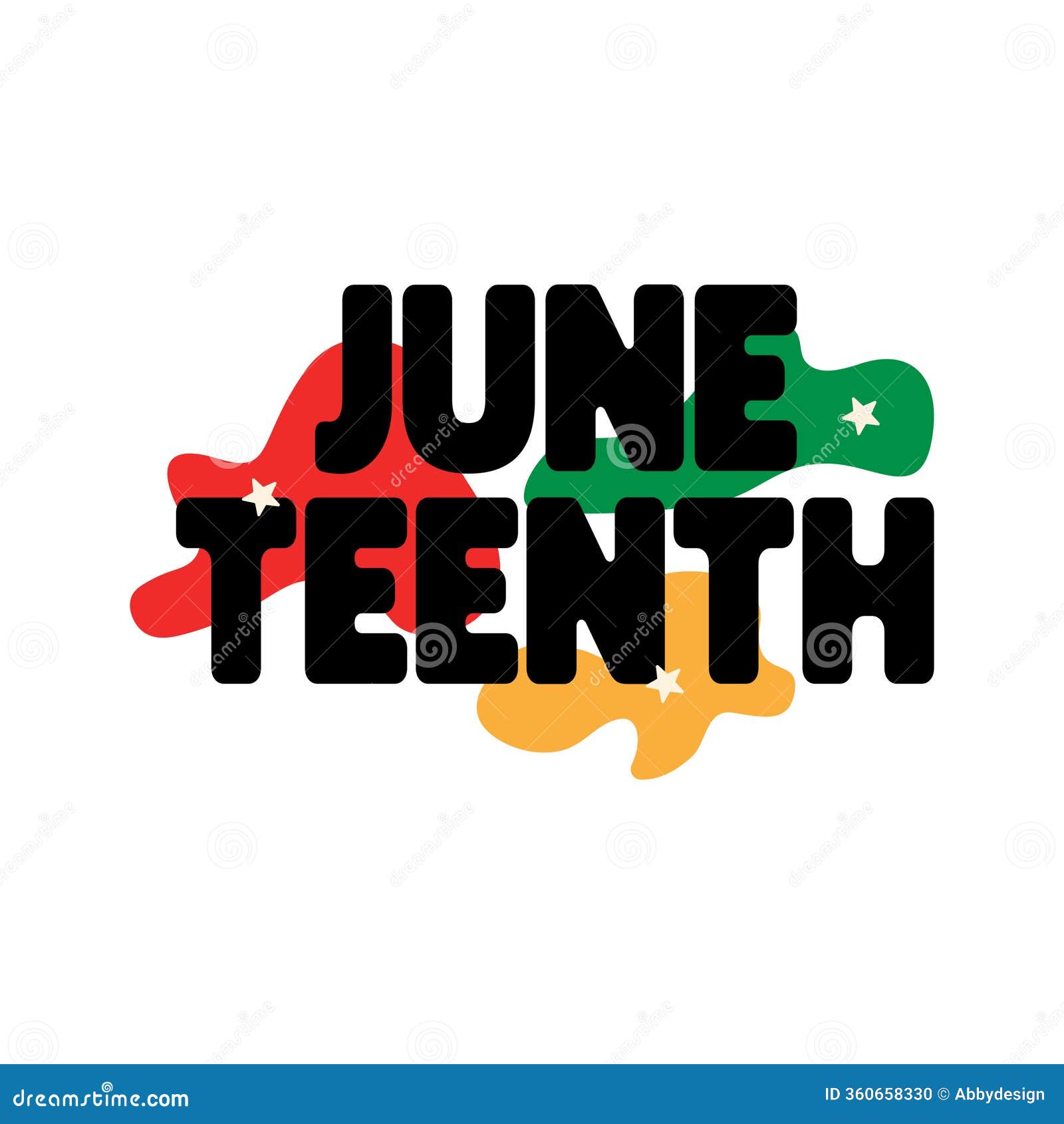 Juneteenth Typography Word Script White Background Stock Vector ...