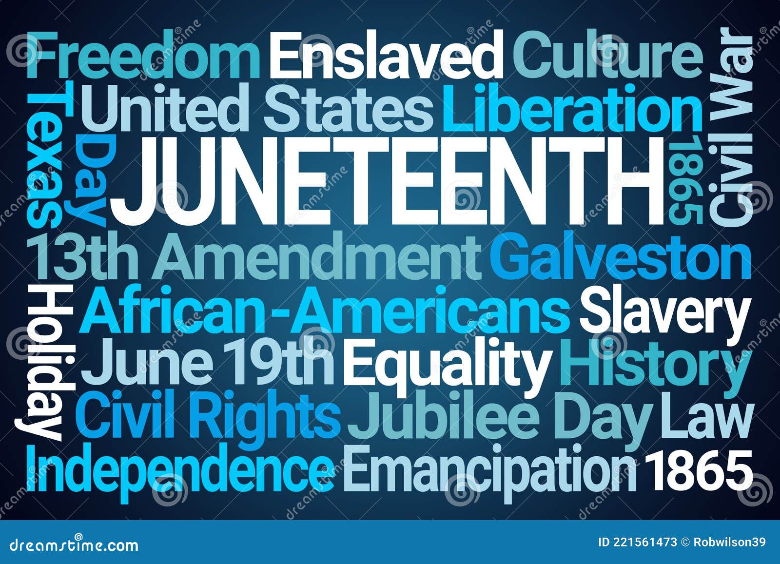 Juneteenth Word Cloud stock illustration. Illustration of june - 221561473