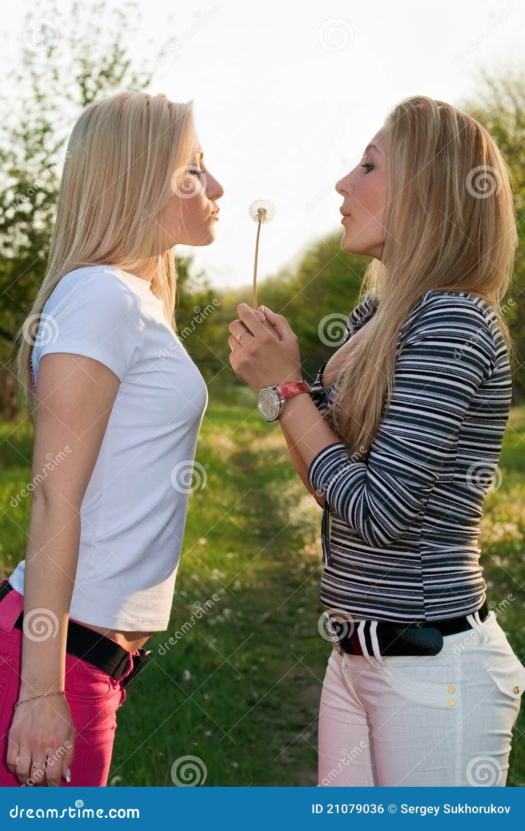 Junge Blondine zwei stockfoto. Bild von mode, lebensstil - 21079036