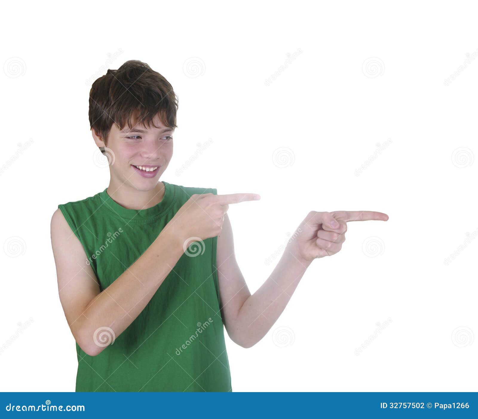 Junge, Der Mit Seinem Finger Zeigt Stockfoto - Bild von lächeln, inhalt ...