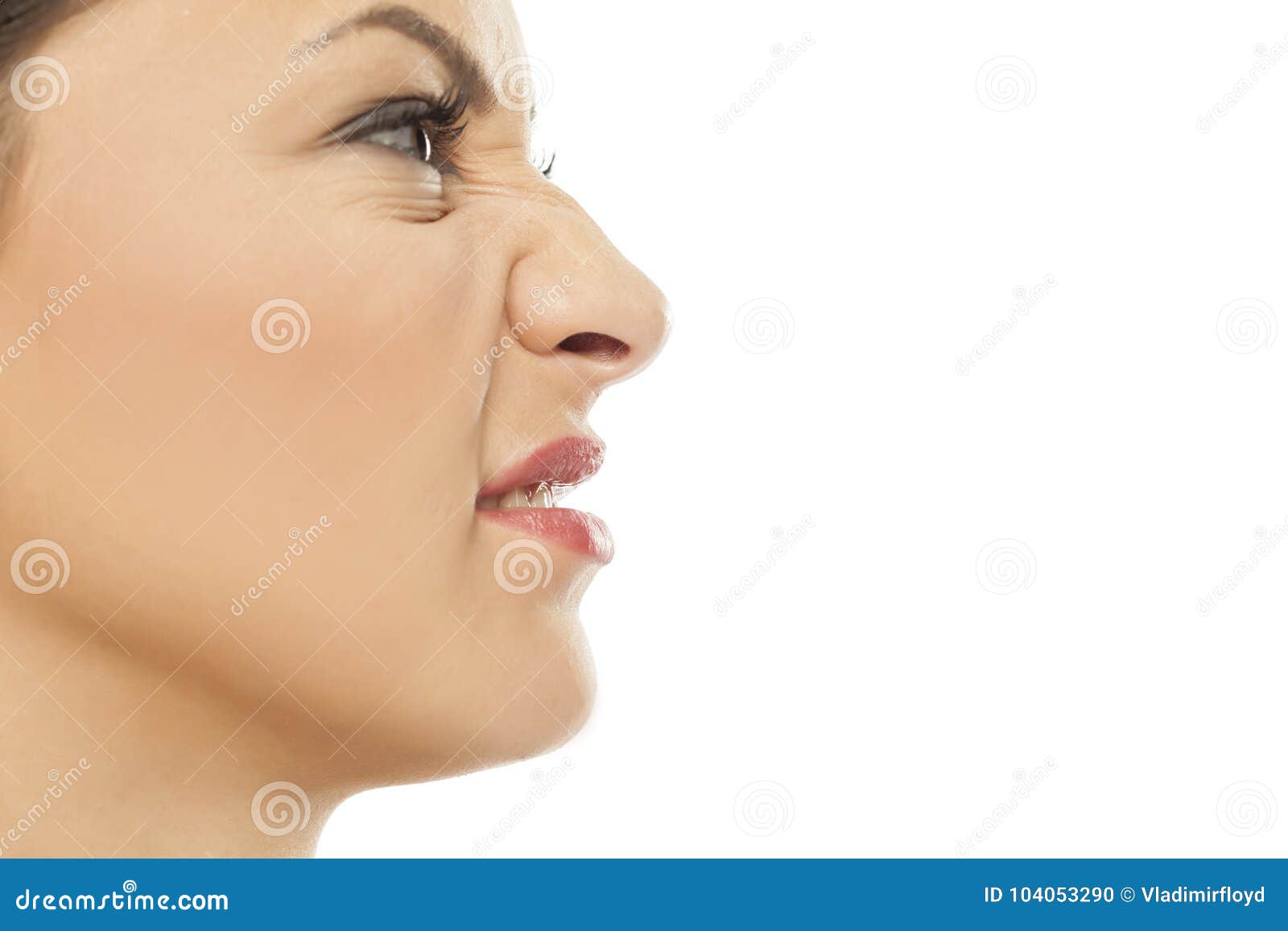 Junge Die Stirn Gerunzelte Frau Stockfoto - Bild von ekel, kaukasisch ...