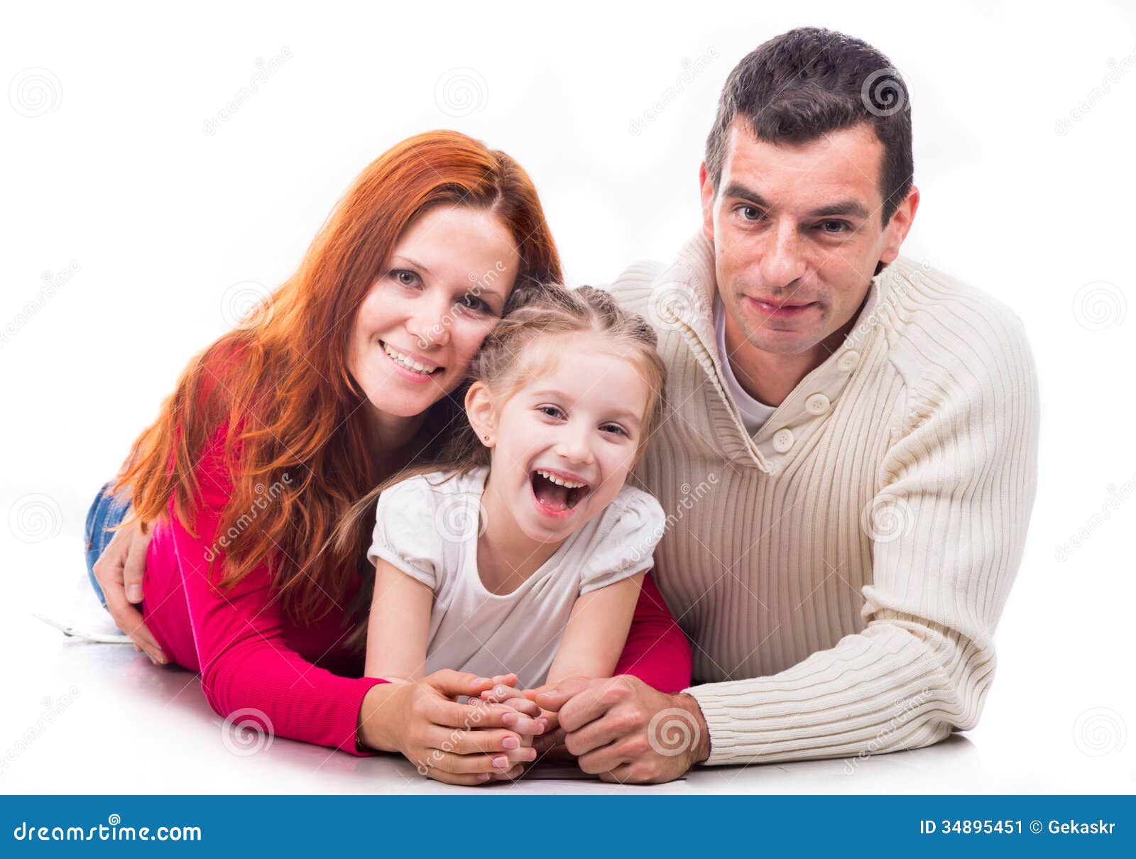 Junge Familie stockbild. Bild von frau, vater, familie - 34895451