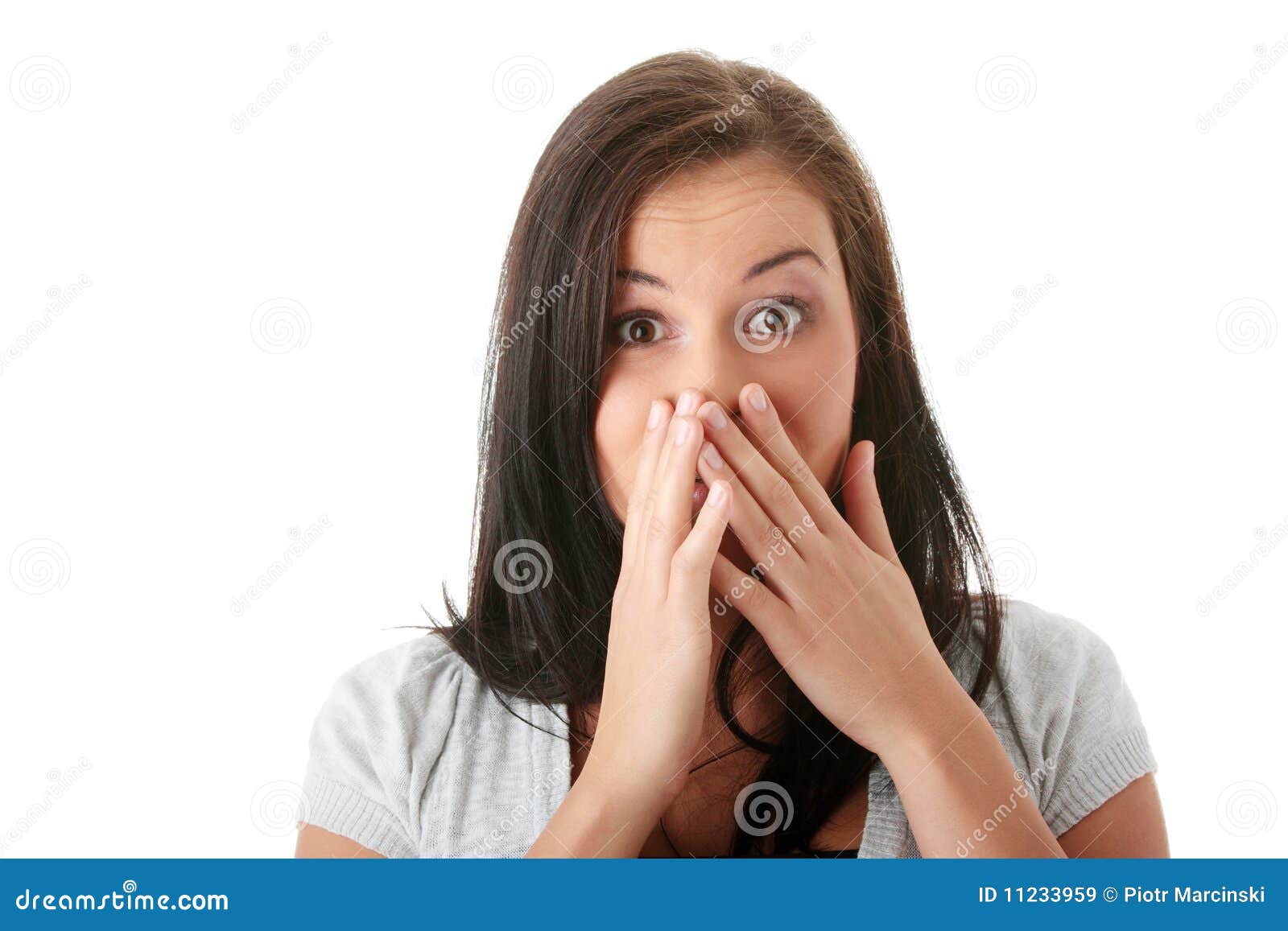 Junge Frau entsetzt stockbild. Bild von recht, ausbildung - 11233959