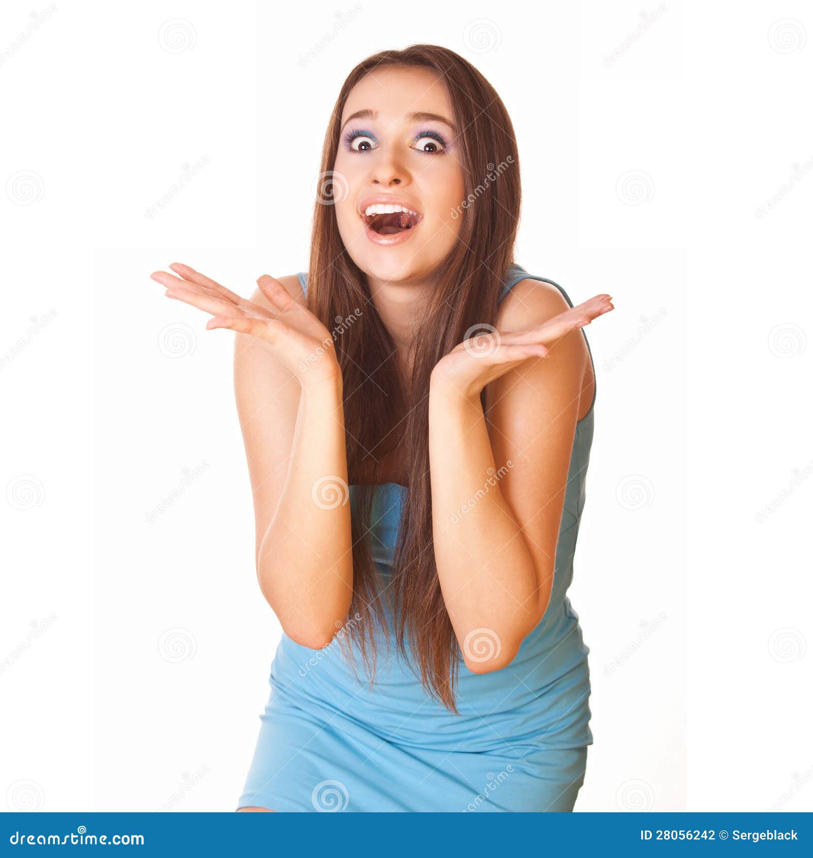 Junge Frau entsetzt stockfoto. Bild von schauen, getrennt - 28056242