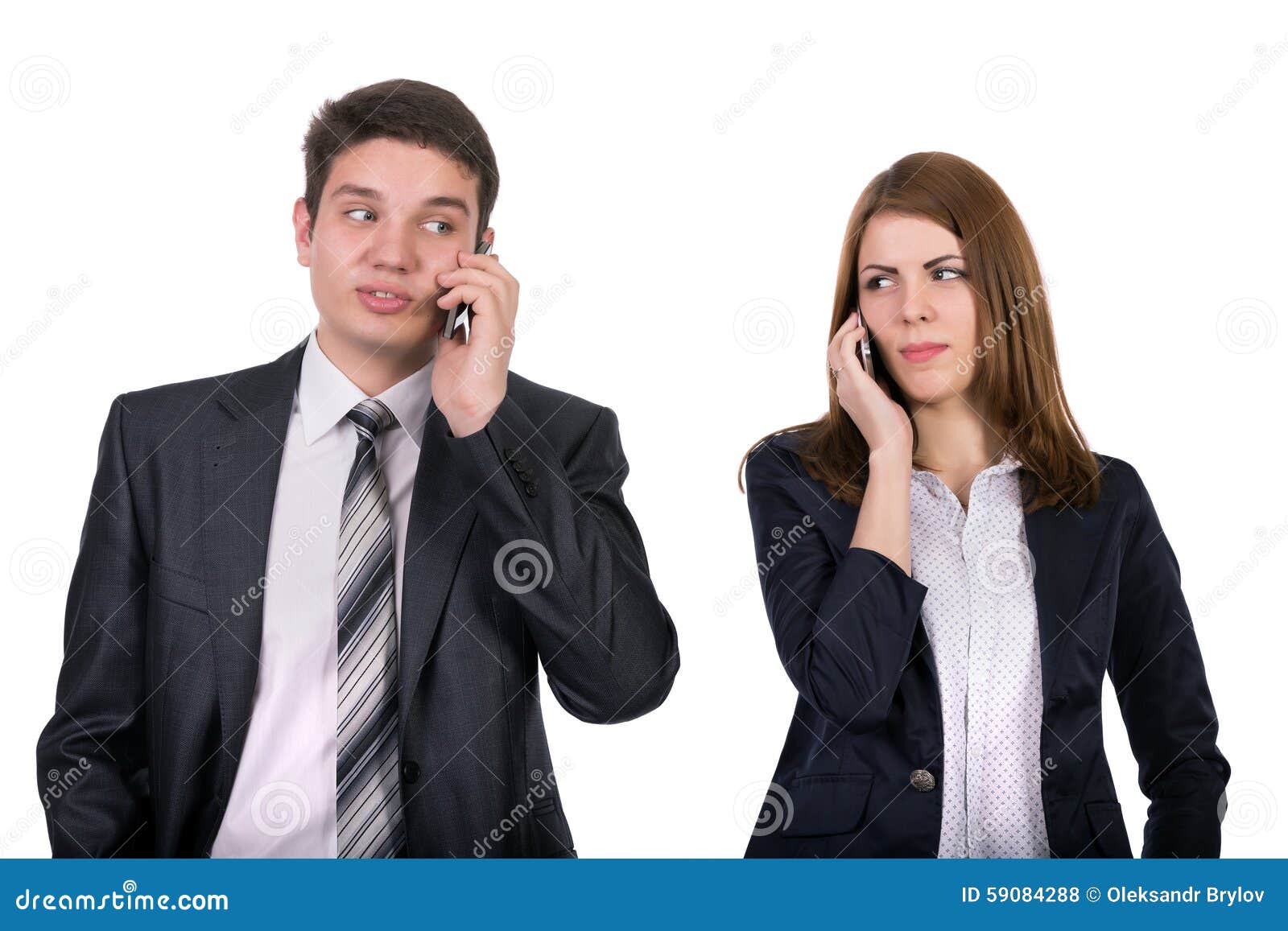 Junge Leute, Die an Den Telefonen Sprechen Stockfoto - Bild von liebe ...