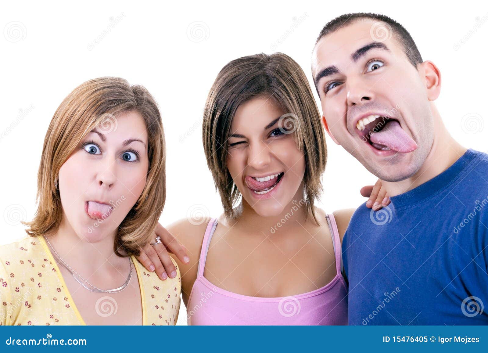 Junge Leute, Die Dumme Gesichter Bilden Stockbild - Bild von spiel ...