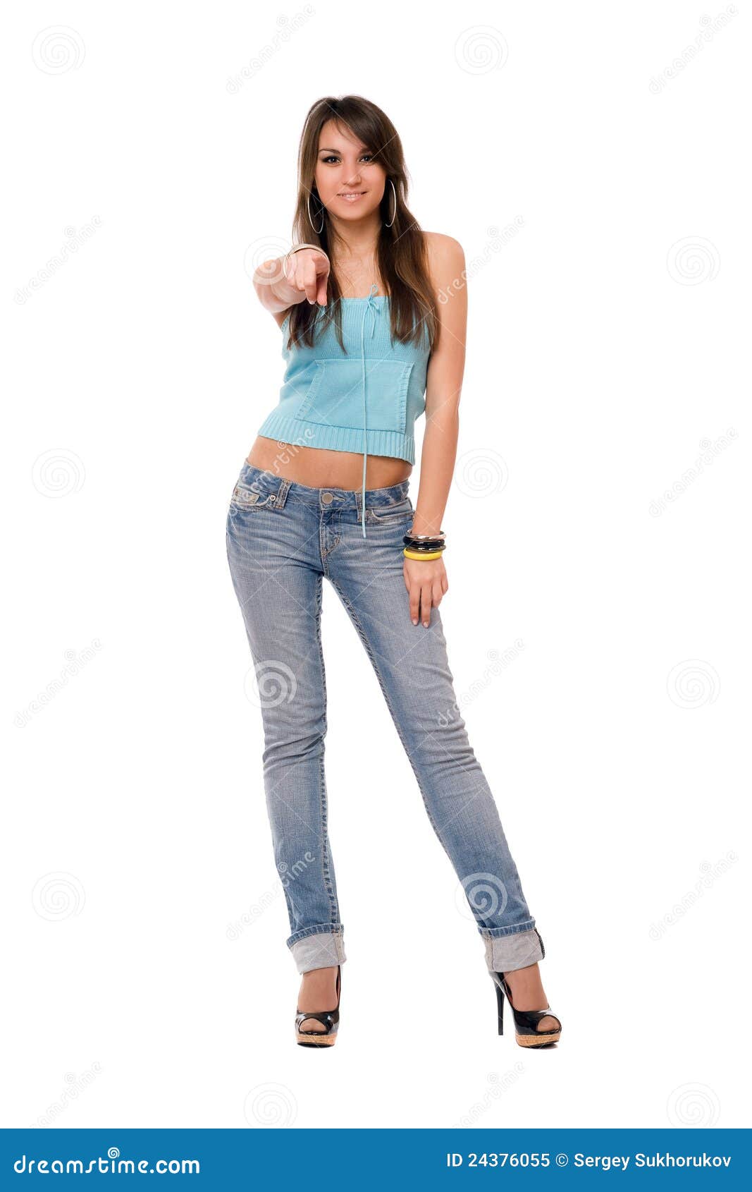 Junge reizend Brunettefrau stockbild. Bild von mädchen - 24376055