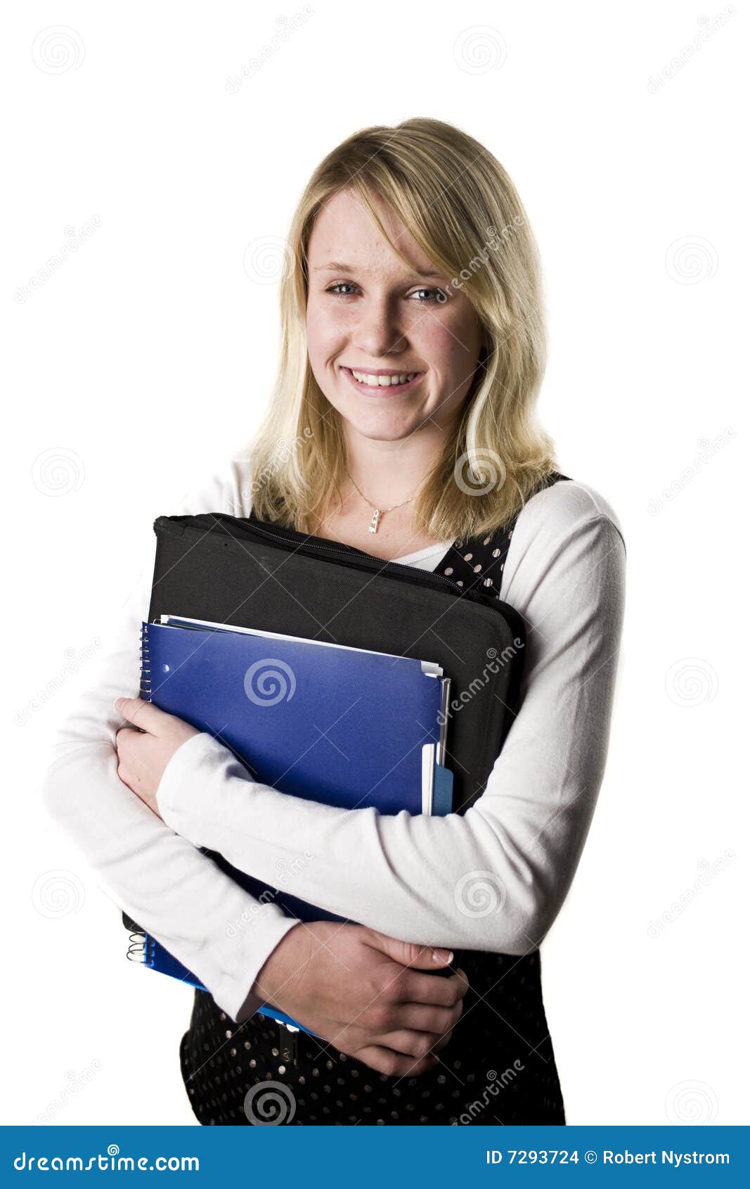 Junge Studentin stockfoto. Bild von notizbuch, schön, jugend - 7293724