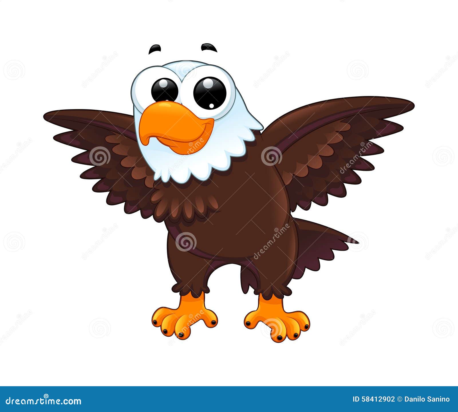 Junger Adler vektor abbildung. Illustration von karikatur - 58412902