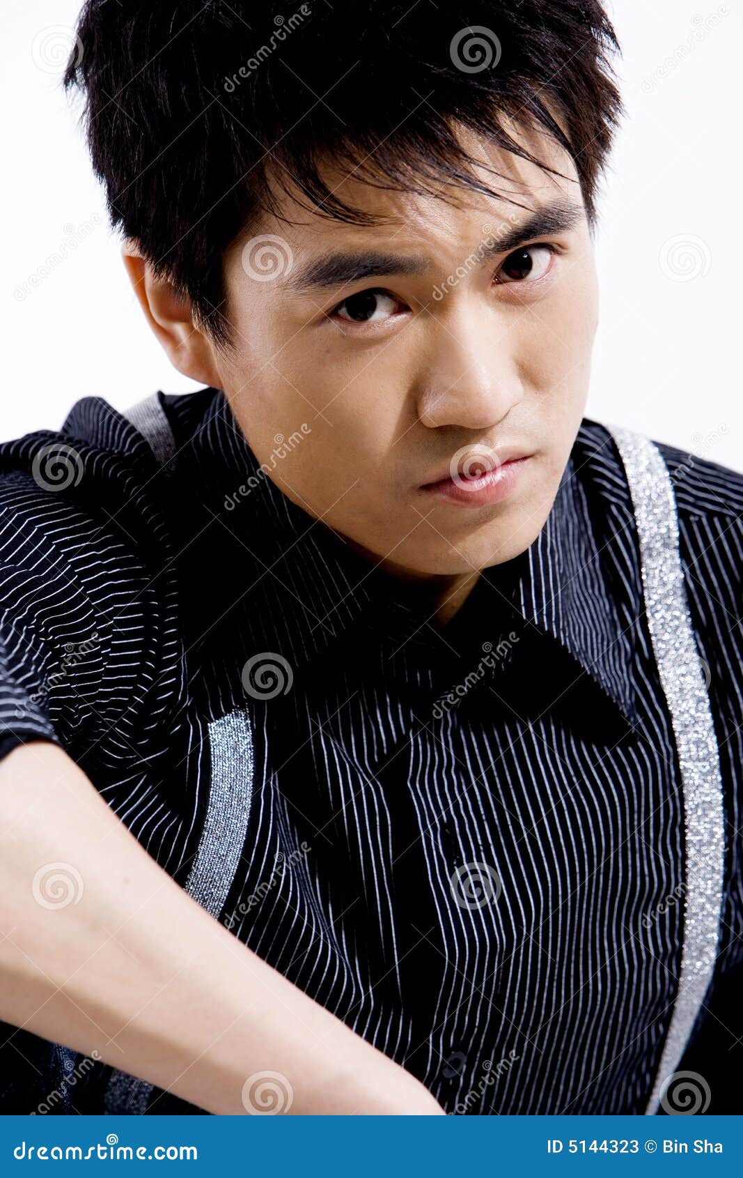 Junger chinesischer Mann stockbild. Bild von bänder, porträt - 5144323