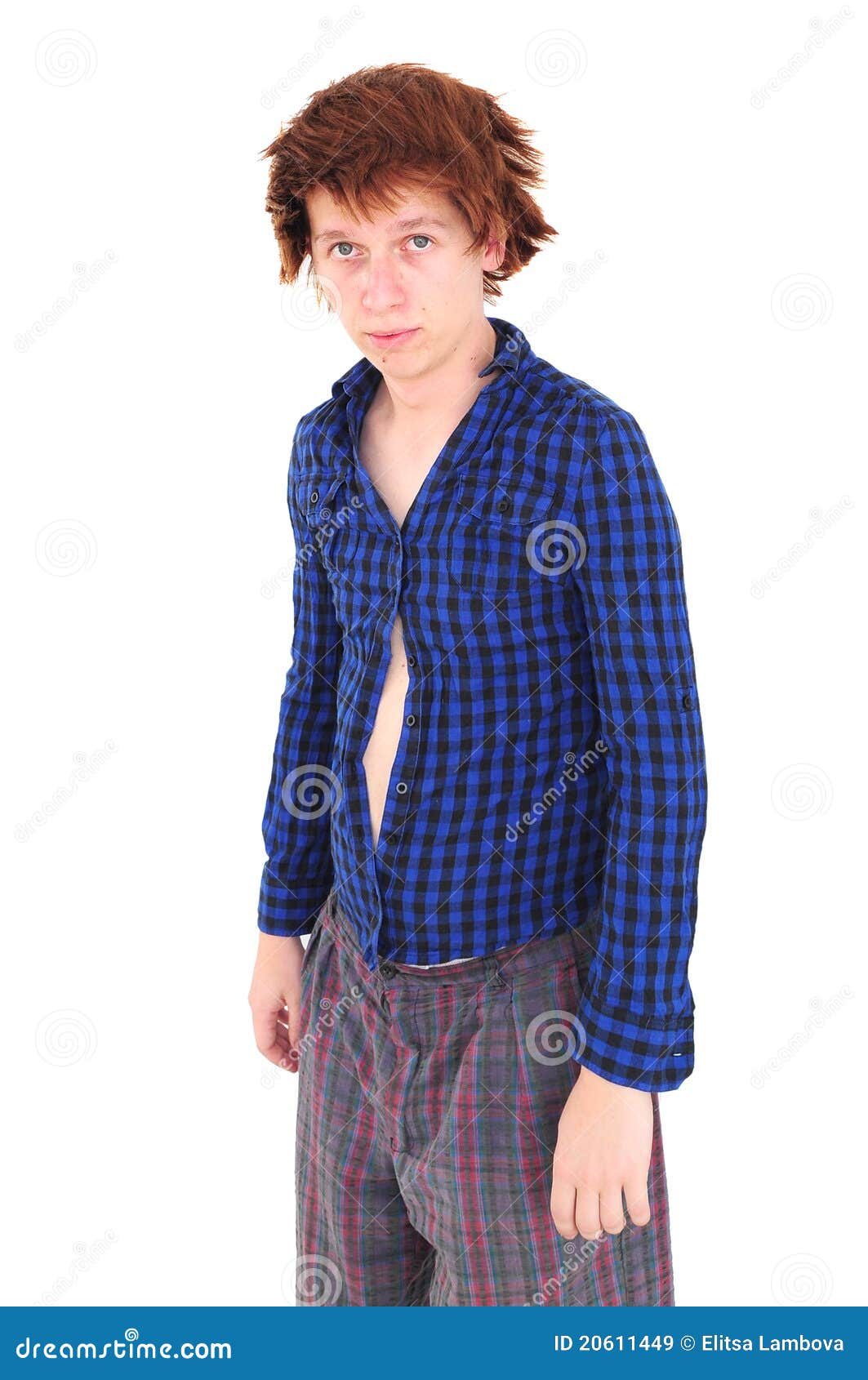 Junger Doof Mann, Der Miserabel Schaut Stockbild - Bild von lachen ...