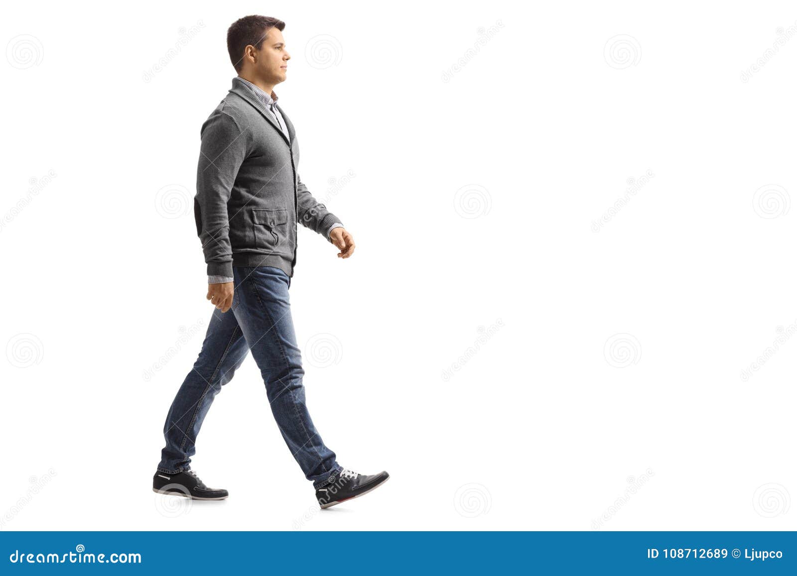 Junger Mann-Gehen stockbild. Bild von mann, jung, kaukasisch - 108712689