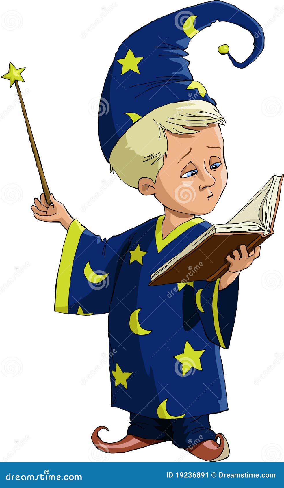 Junger Zauberer vektor abbildung. Illustration von bild - 19236891