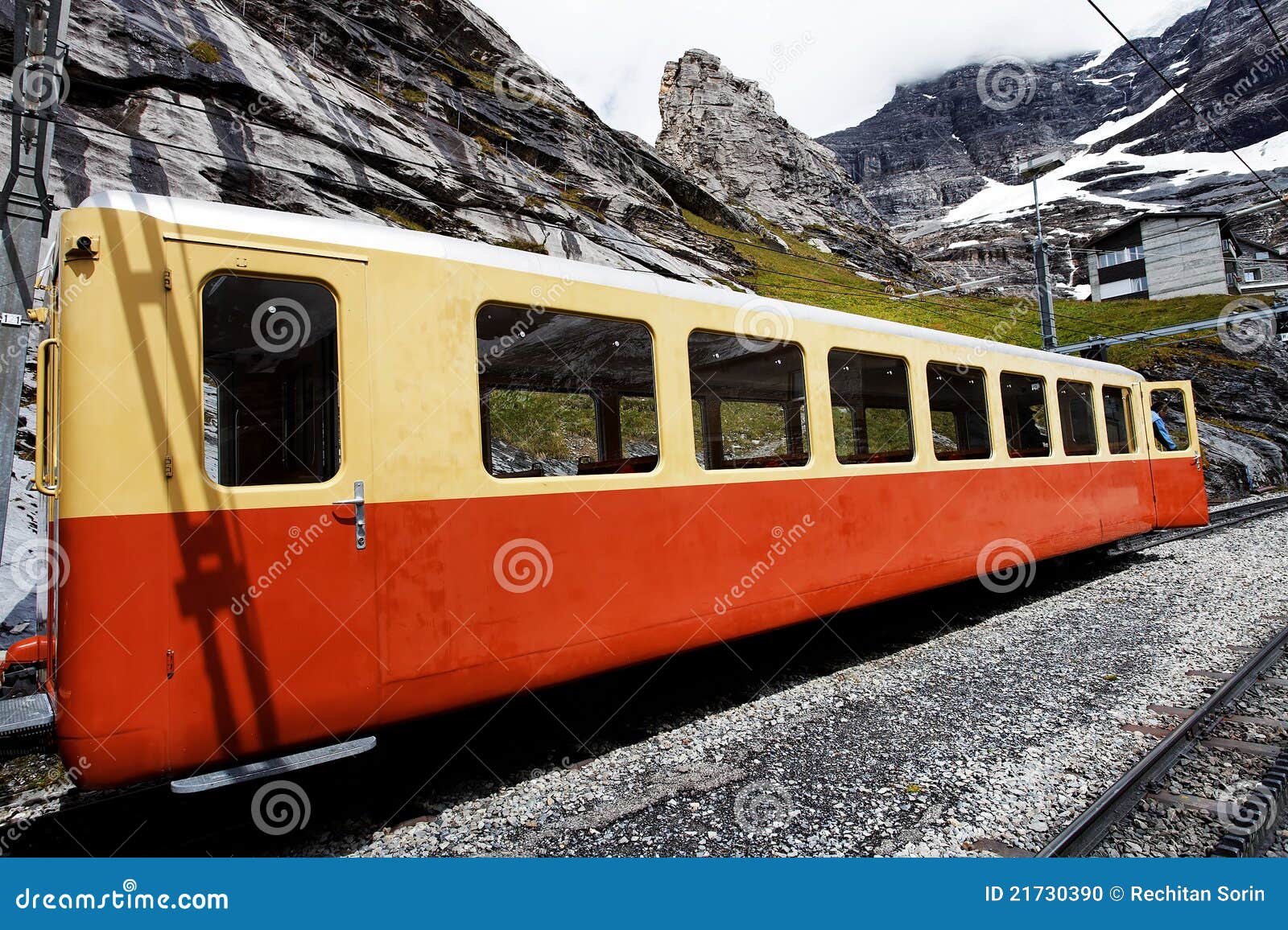 Jungfrau Bahn in Eiger Gletscher Railwaystation Stock Photo - Image of ...