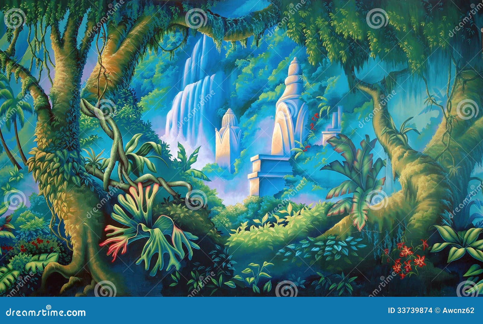 Jungle backdrop stock illustration. Illustration of artistic - 33739874 Jungle backdrop stock illustration. Illustration of artistic - 33739874