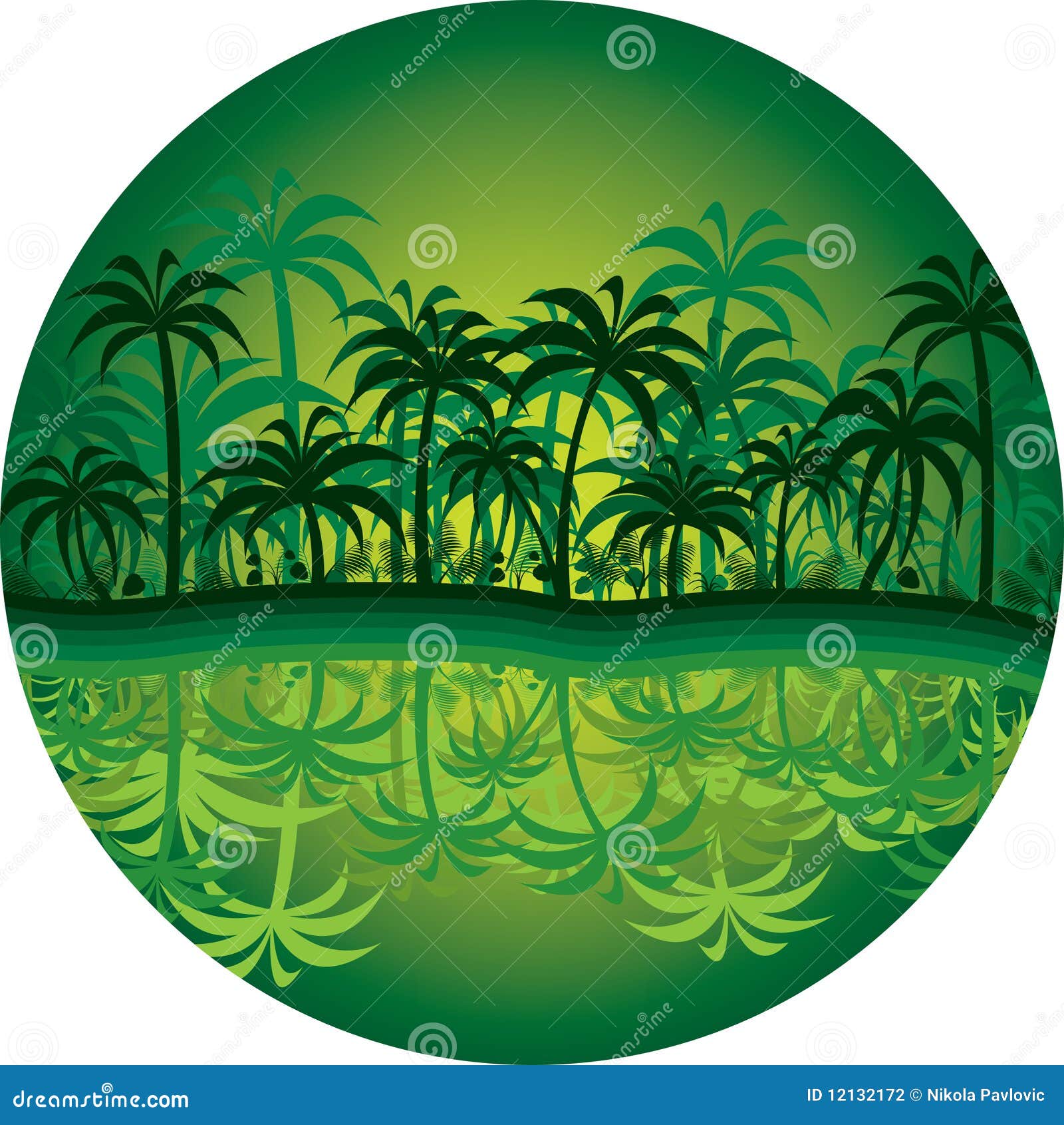Jungle circle stock vector. Illustration of conservation - 12132172