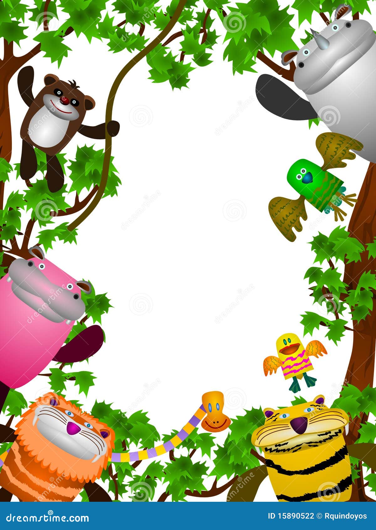 Jungle frame stock illustration. Illustration of tiger - 15890522