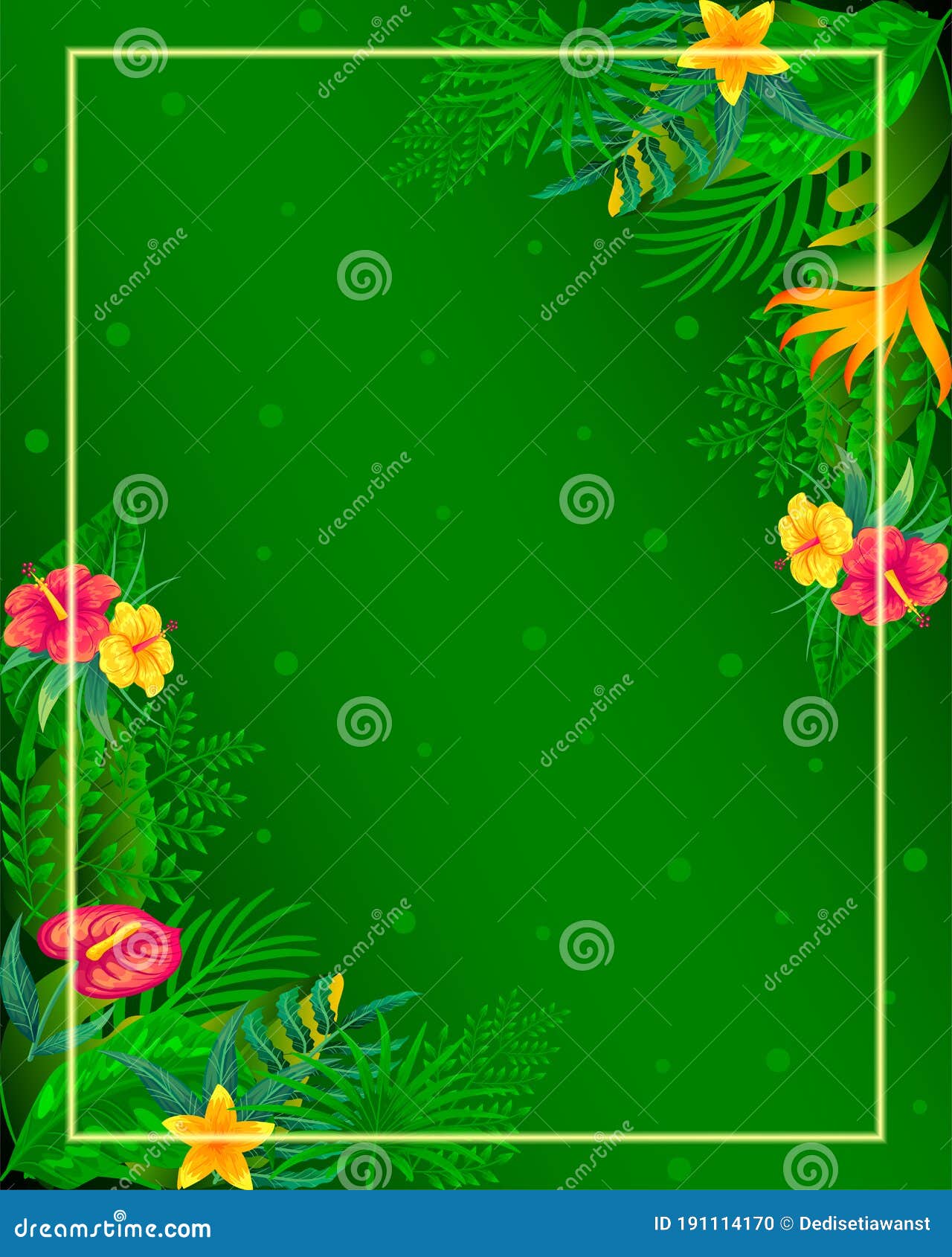 Jungle frame stock vector. Illustration of background - 191114170