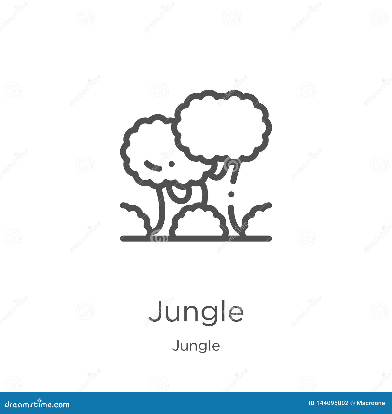 Jungle Icon Vector from Jungle Collection. Thin Line Jungle Outline ...