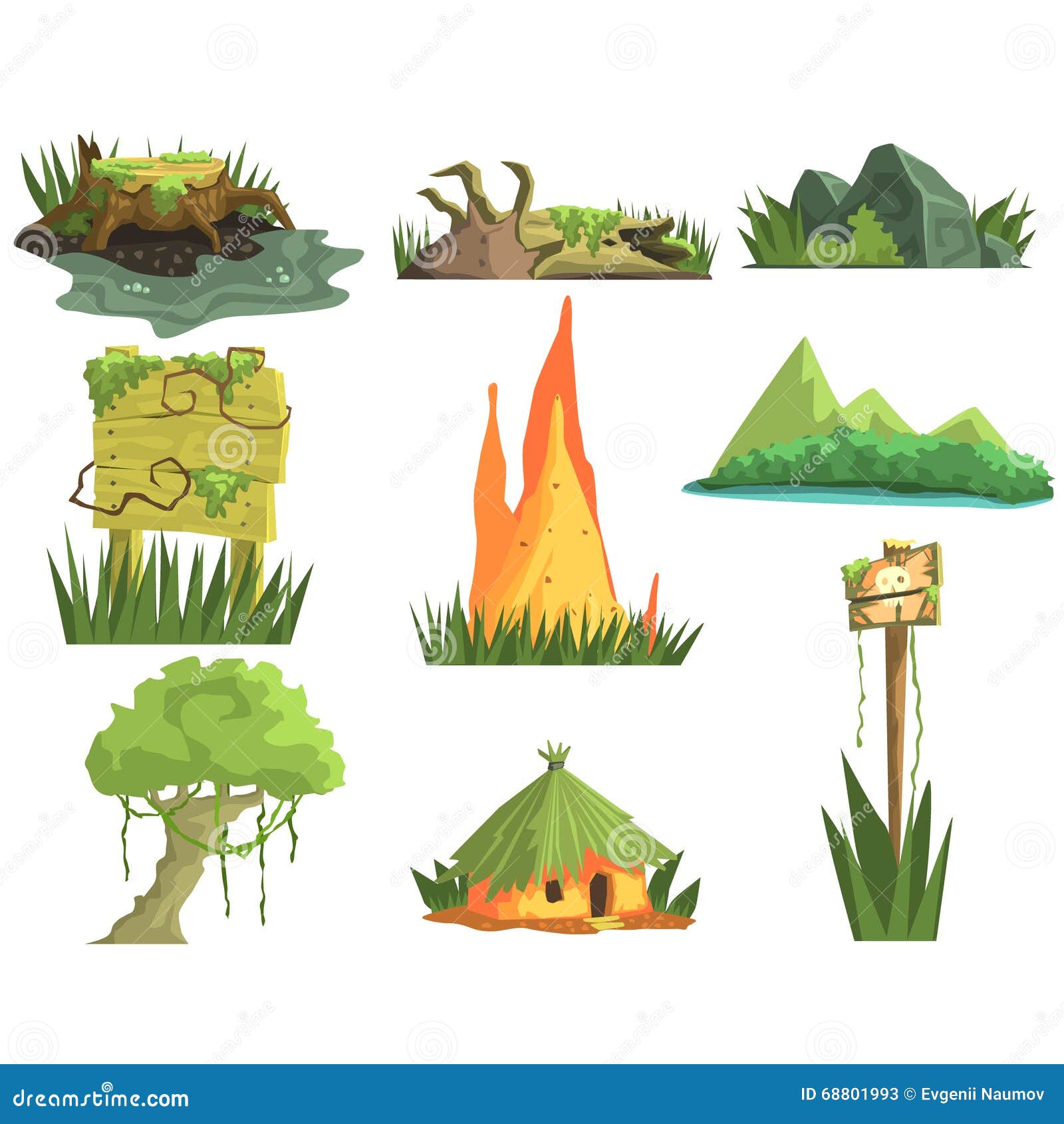 Jungle Elements Vector