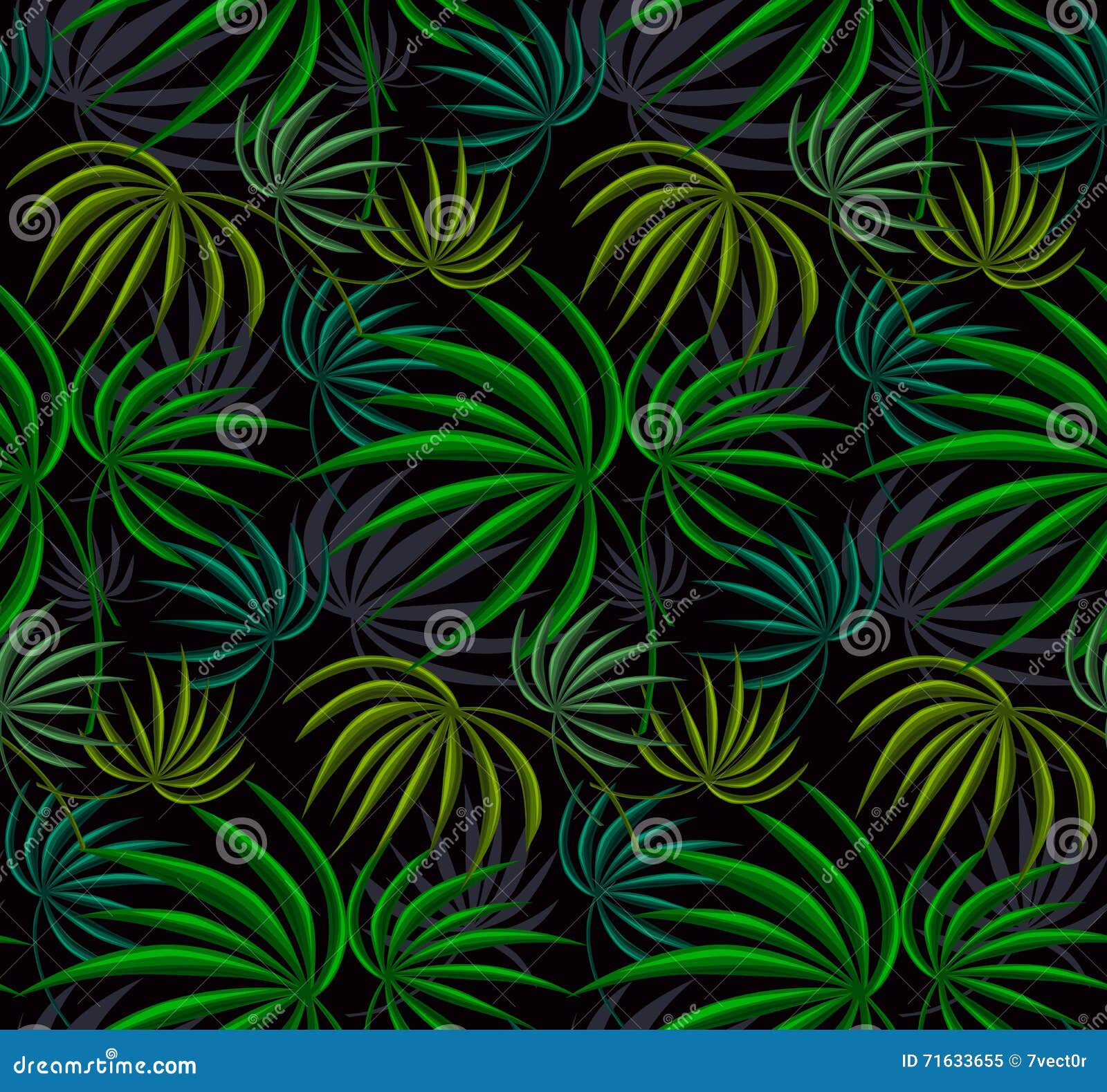 Jungle Leaves Green Texture Stock Illustration - Illustration of fabric ...