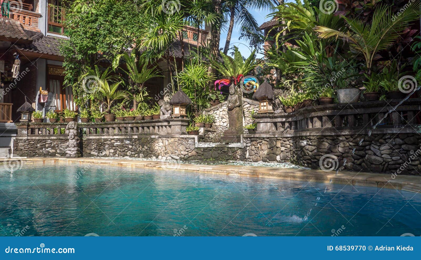 Jungle pool stock photo. Image of ubud, cool, shade, fountain - 68539770