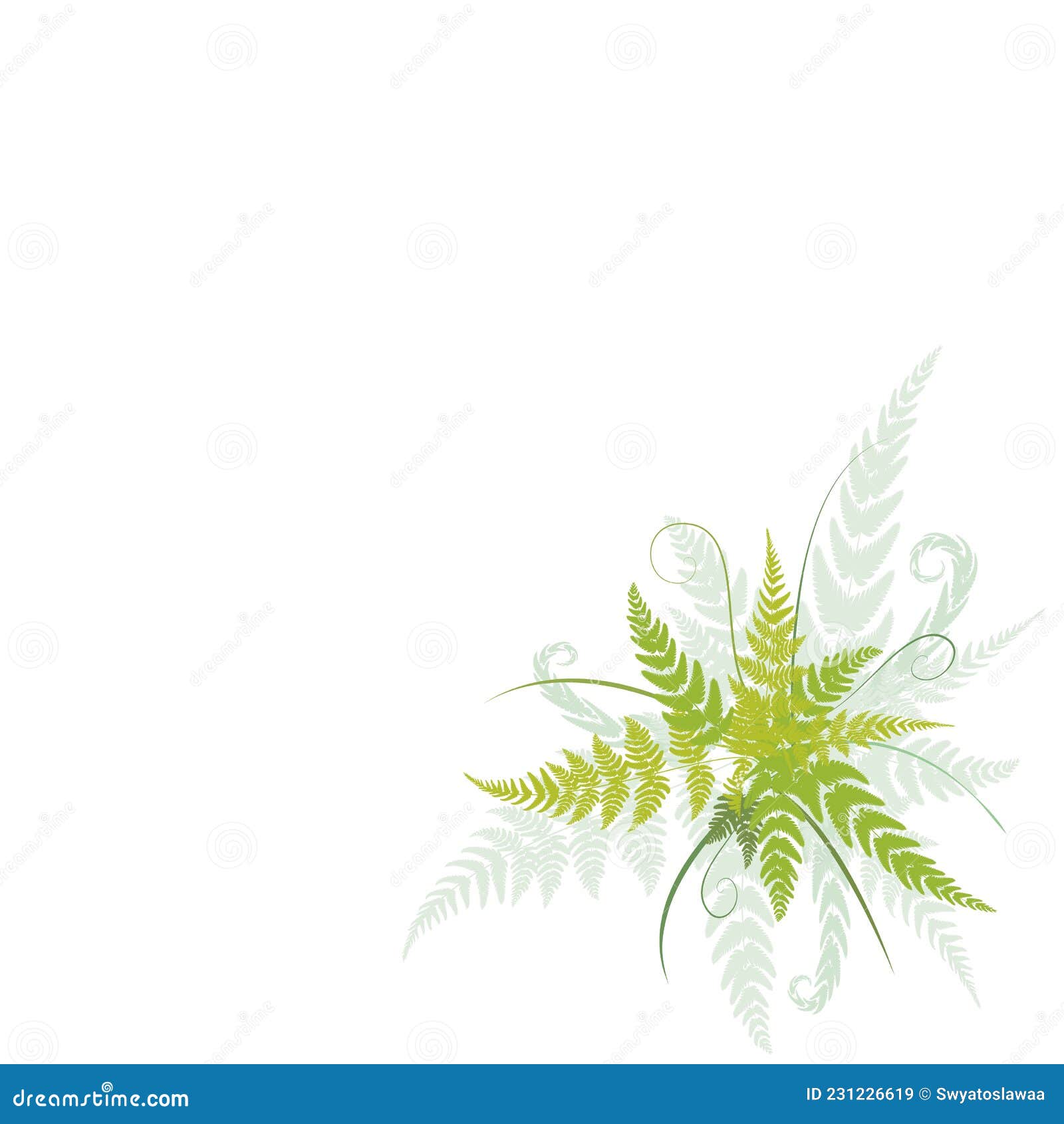 Jungle Poster. Fern Frond Background. Vector Illustration ...