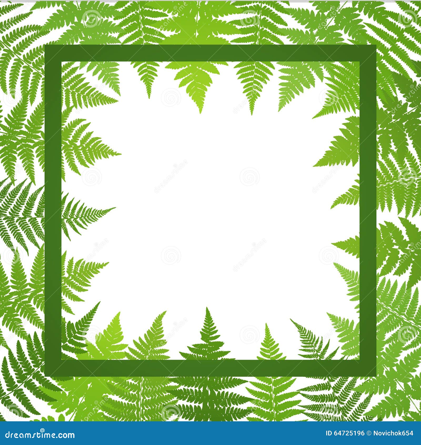 Jungle Poster. Fern Frond Background. Vector Illustration ...