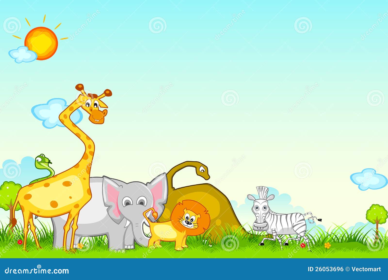 Jungle Safari Vector Illustration | CartoonDealer.com #20782700