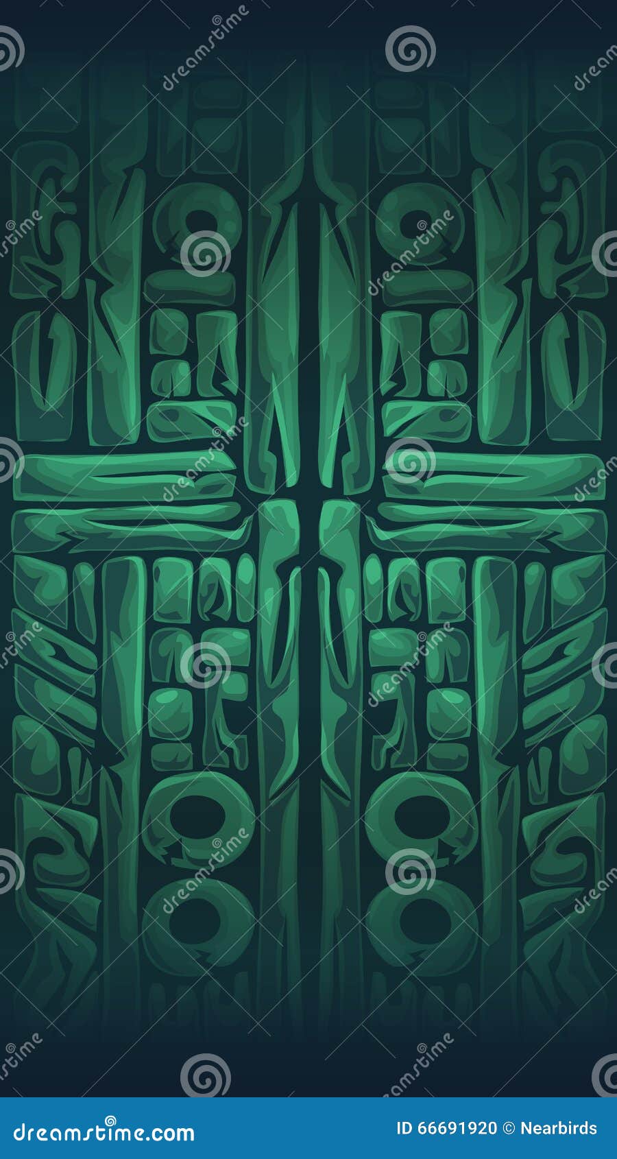 Jungle Shamans Mobile GUI Game Rune Background Loading Screen Vector ...