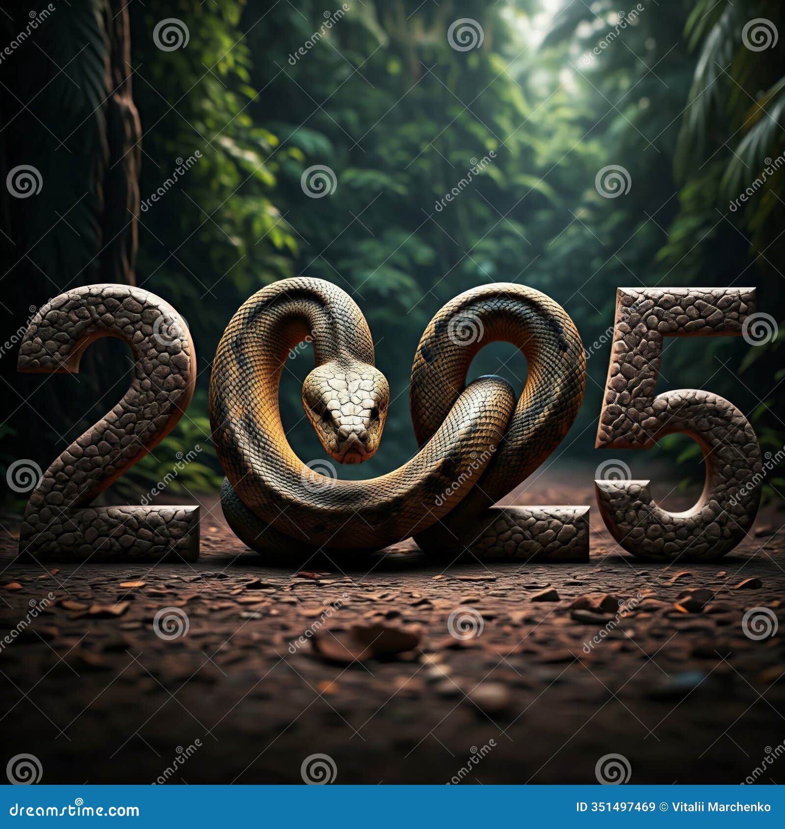 Jungle Snake Cartoon Vector | CartoonDealer.com #49176705