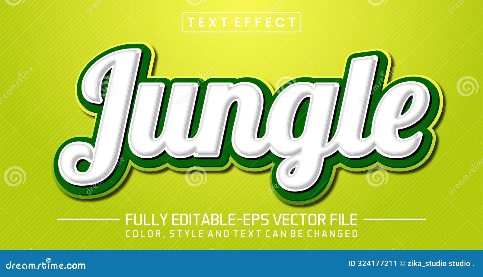 Jungle Text Editable Style Effect Stock Illustration - Illustration of ...