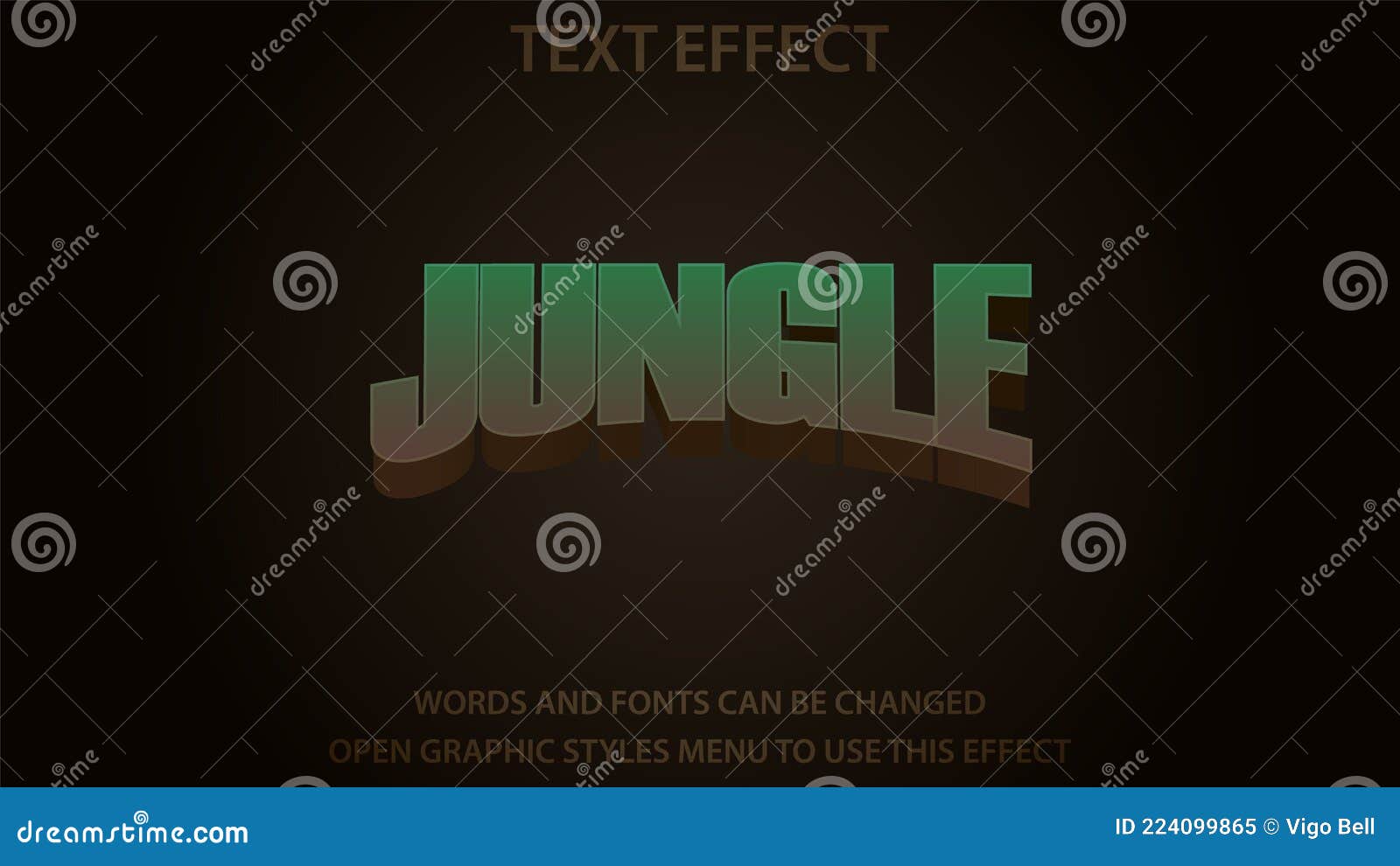 Jungle Text Effect (editable) Stock Vector - Illustration of floral ...