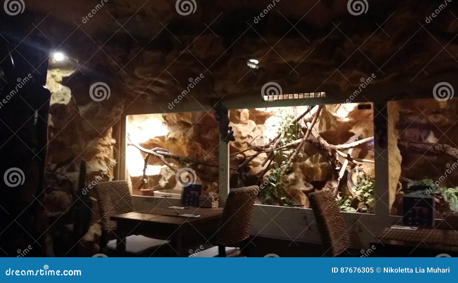 Jungle themed restaurant stock image. Image of animals - 87676305