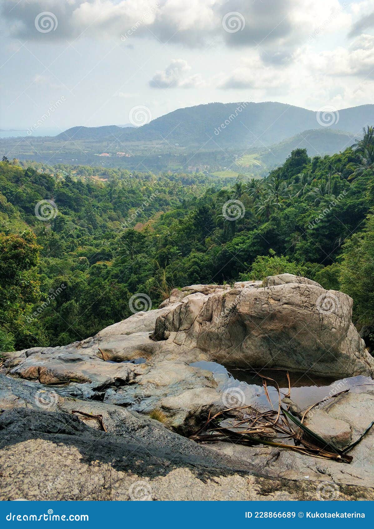 Jungle Valley Landscape View from the Cliff Stock Image - Image of hill ...