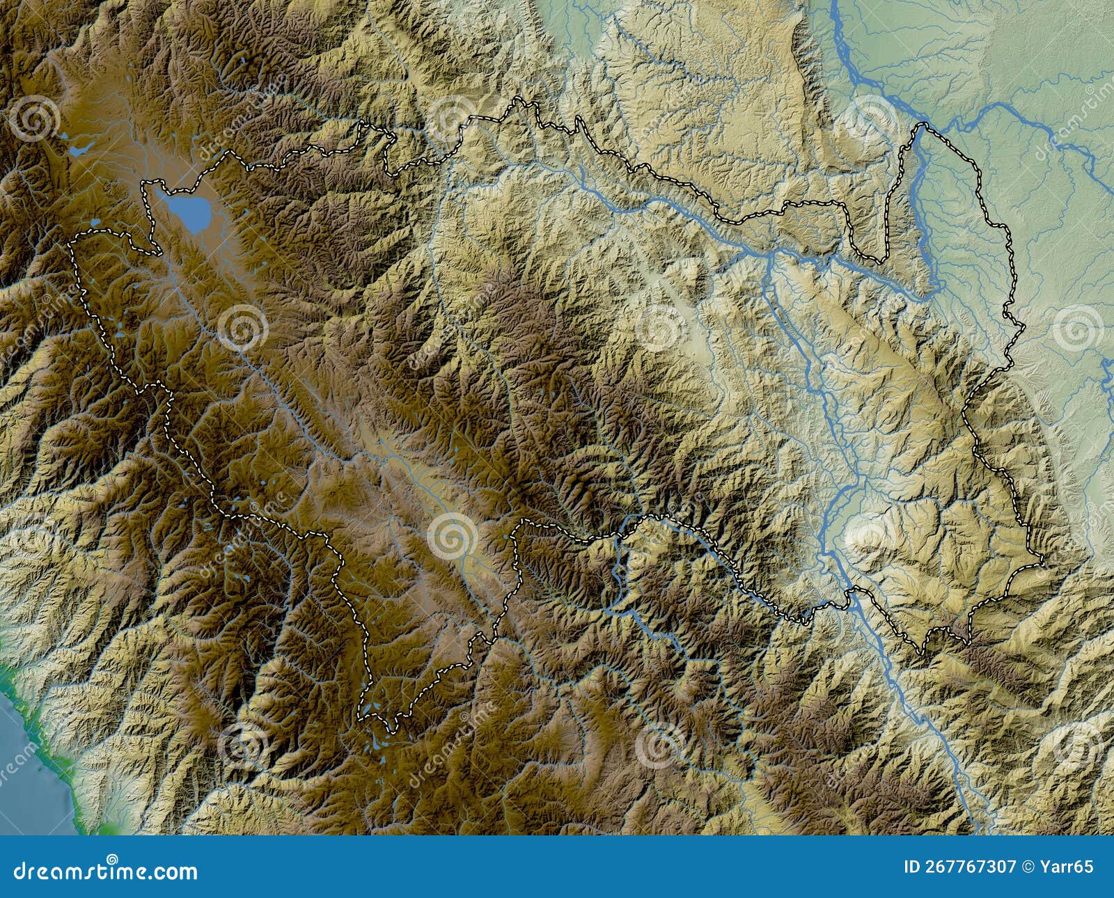 Junin, Peru. Physical. No Legend Stock Illustration - Illustration of ...