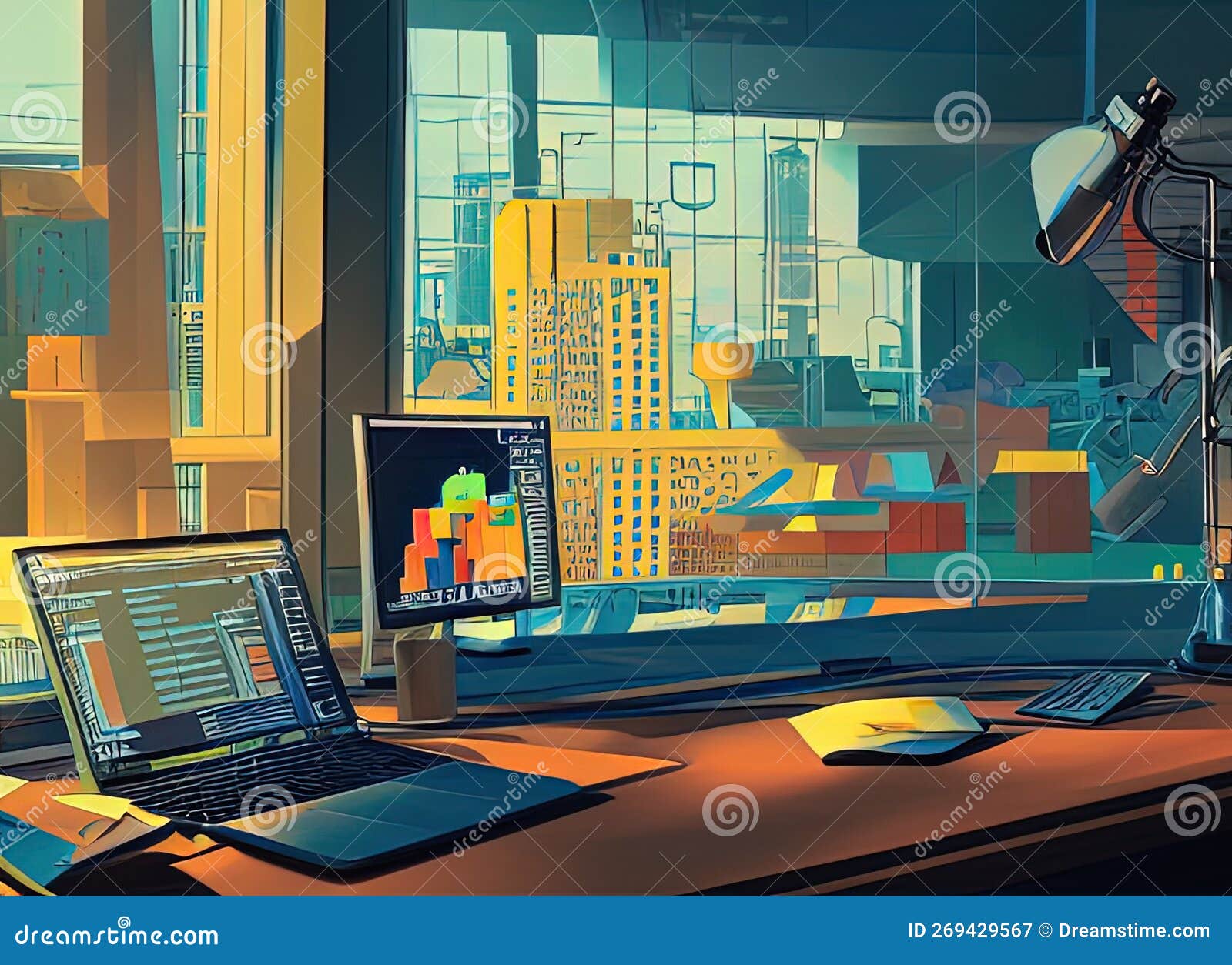 Junior Ai Software Developer Job Fictional Work Environment. Stock ...