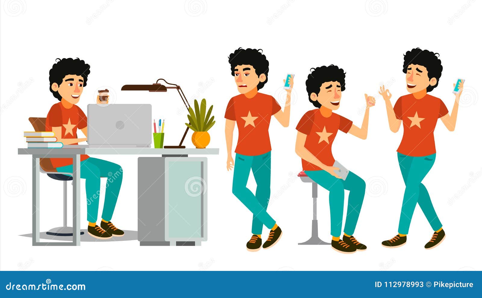 Young Coder Character Vector Web Developer Programming Coding Software Development