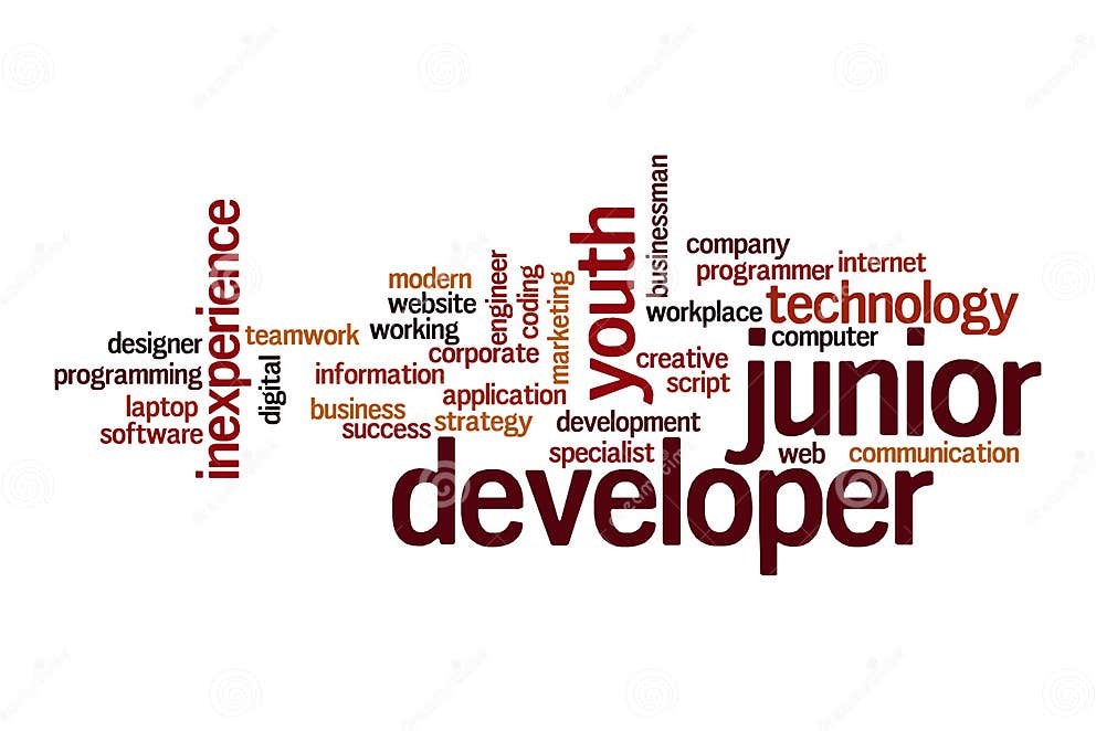 Junior Developer Word Cloud Concept Stock Illustration - Illustration ...