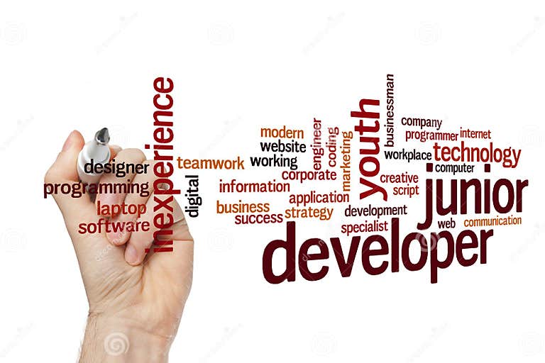 Junior Developer Word Cloud Concept Stock Illustration - Illustration ...