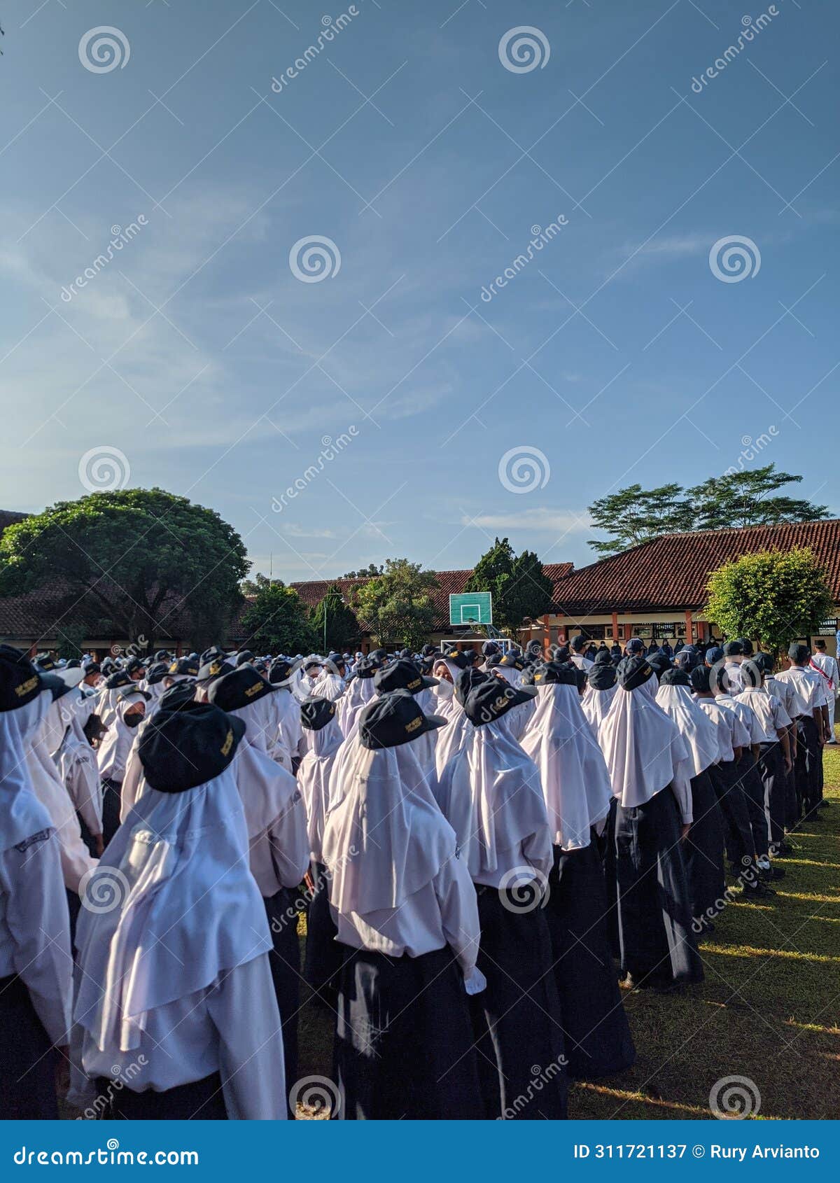 Junior High School Students Participated in a Flag Ceremony Editorial ...
