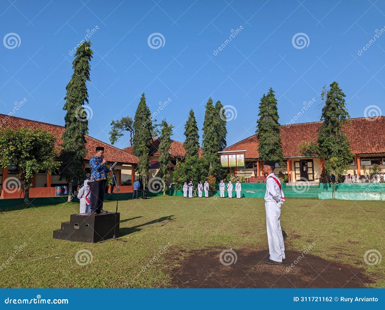 Junior High School Students Participated in a Flag Ceremony Editorial ...