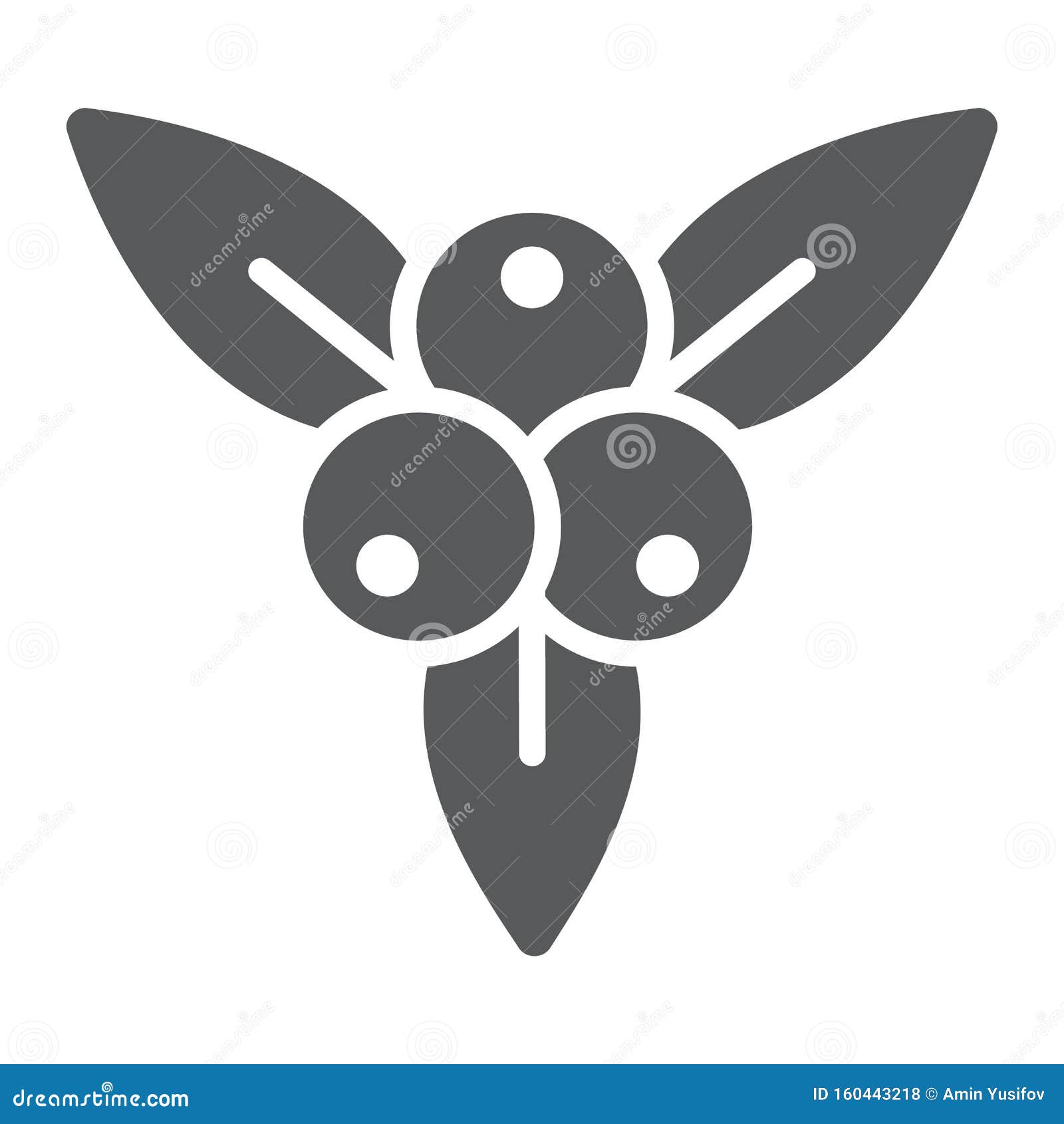 Juniper Berry Glyph Icon, Branch and Growth, Plant Sign, Vector ...