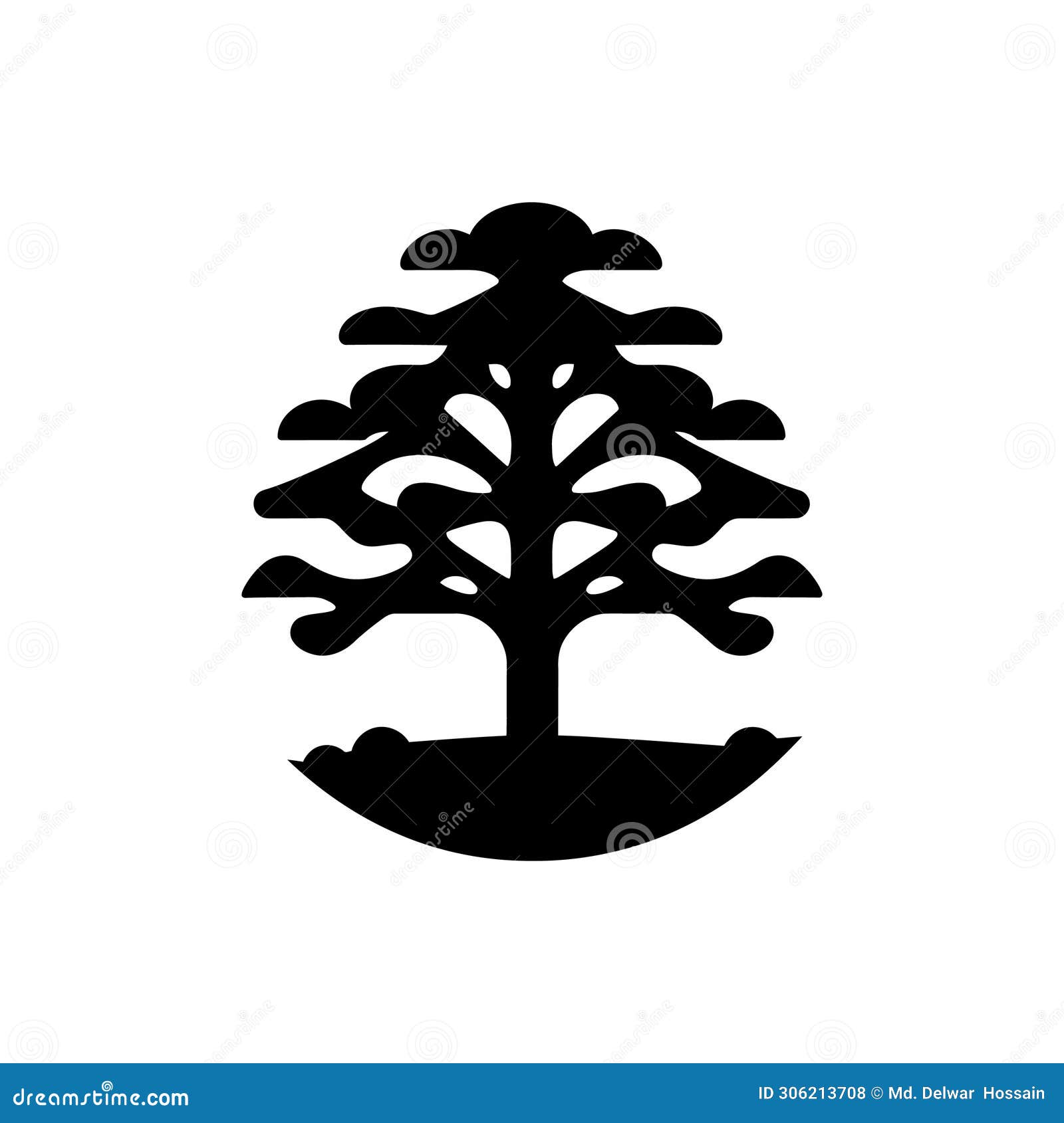 Juniper forest tree icon stock vector. Illustration of sign - 306213708