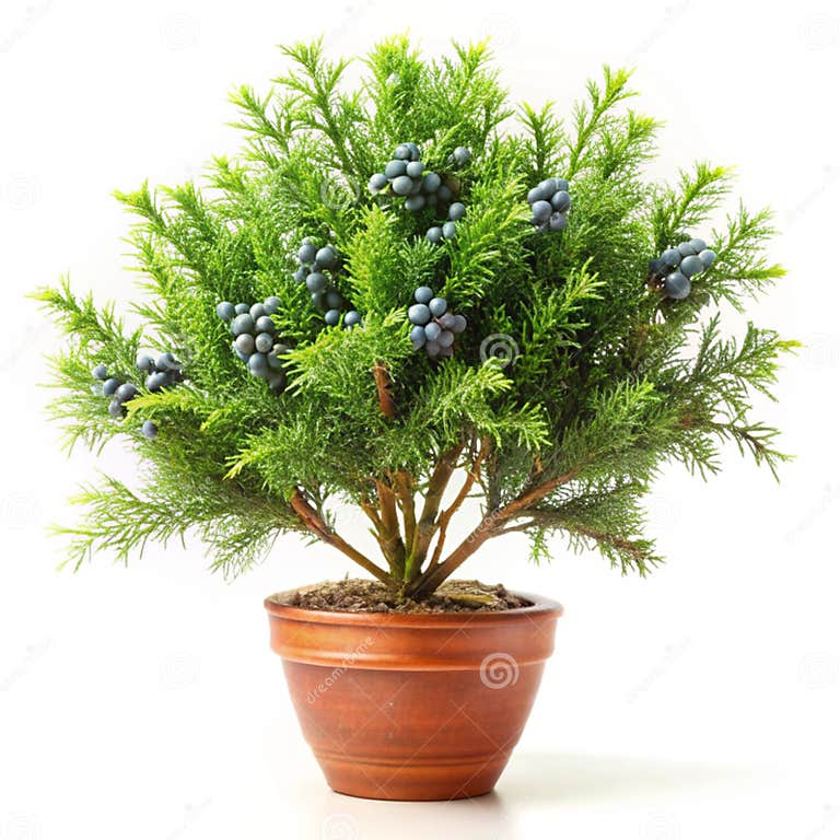 Juniper Tree Isolated on Transparent Background Stock Illustration ...